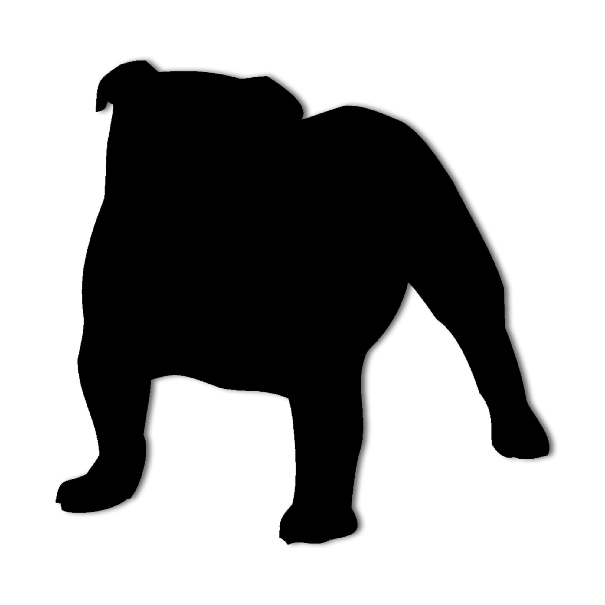 English Bulldog Breed Dog Metal Wall Sign | Dog Silhouette Wall Decor ...