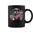 English Bulldog Dad Mom Dog Lover American Flag 4Th Of July Coffee Mugs ...