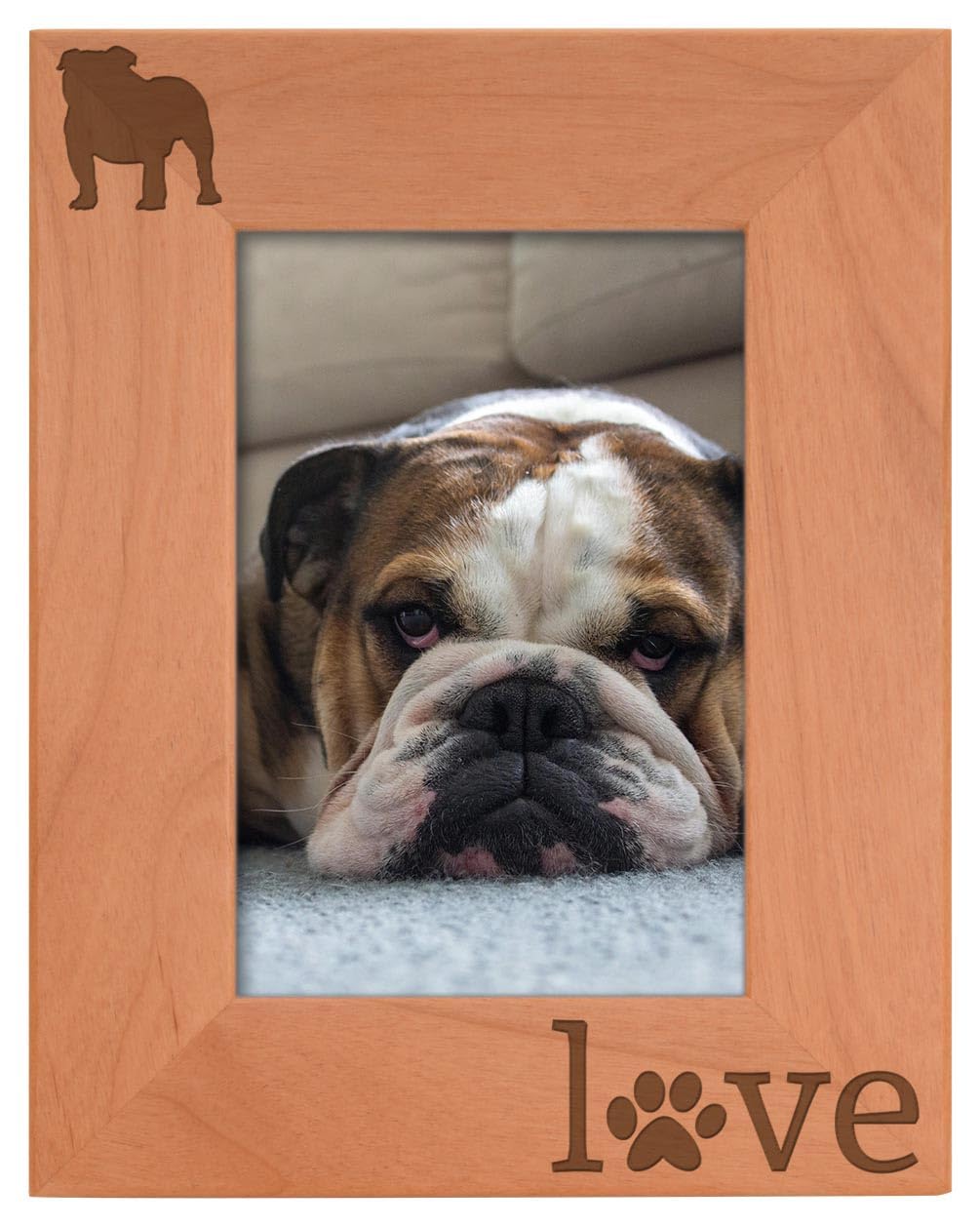 ThisWear English Bulldog Gifts Paws Dog Owner Love Natural Wood ...
