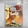 English Bulldog God Hand Jesus Cross Dog God Wall Art Home Decor ...