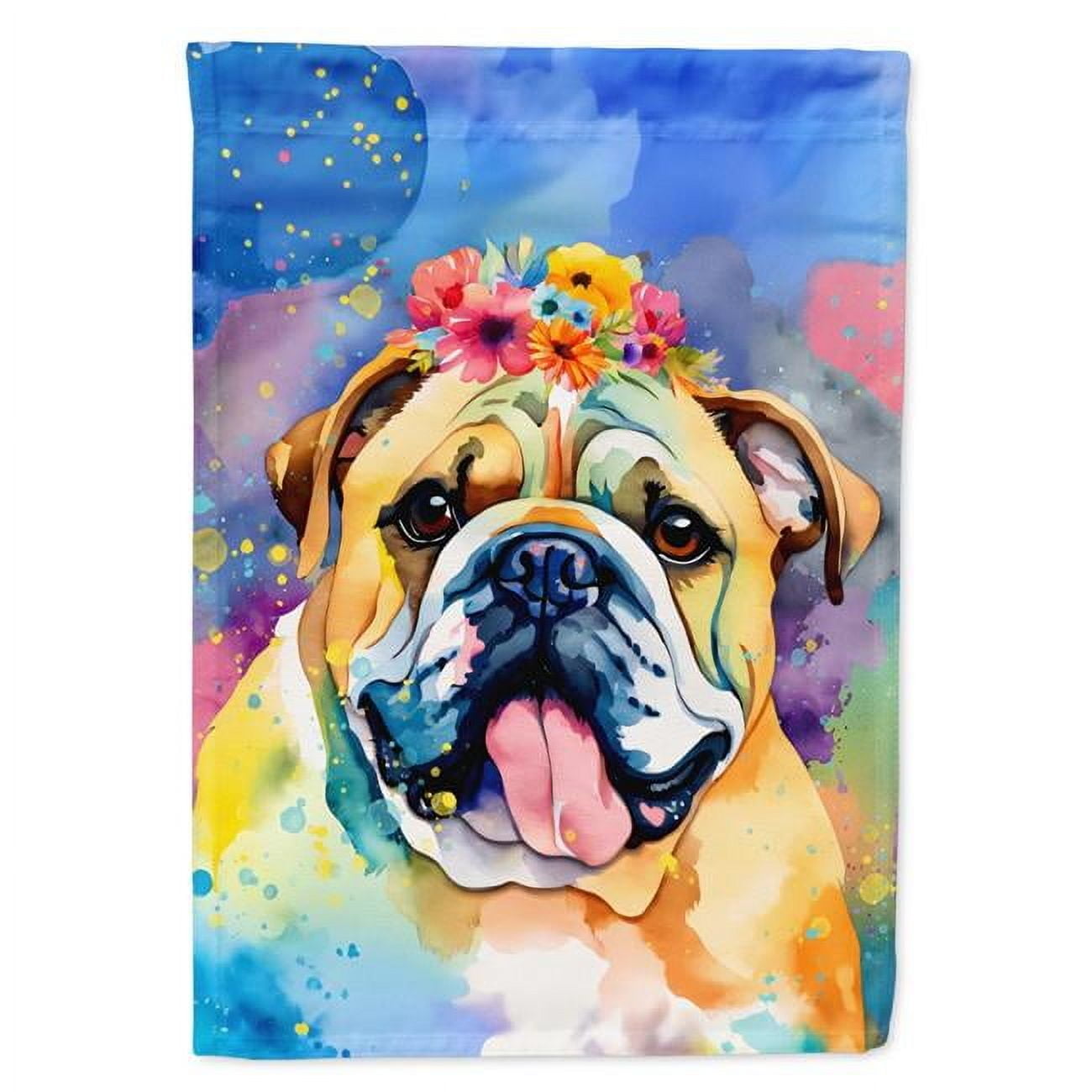 English Bulldog Hippie Dawg House Flag 28 in x 40 in - Walmart Business ...