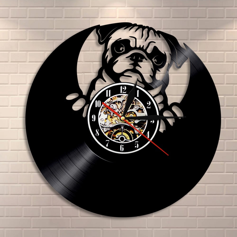 English Bulldog Wall Clock British Dog Breeds Vinyl Record Wall Clock ...