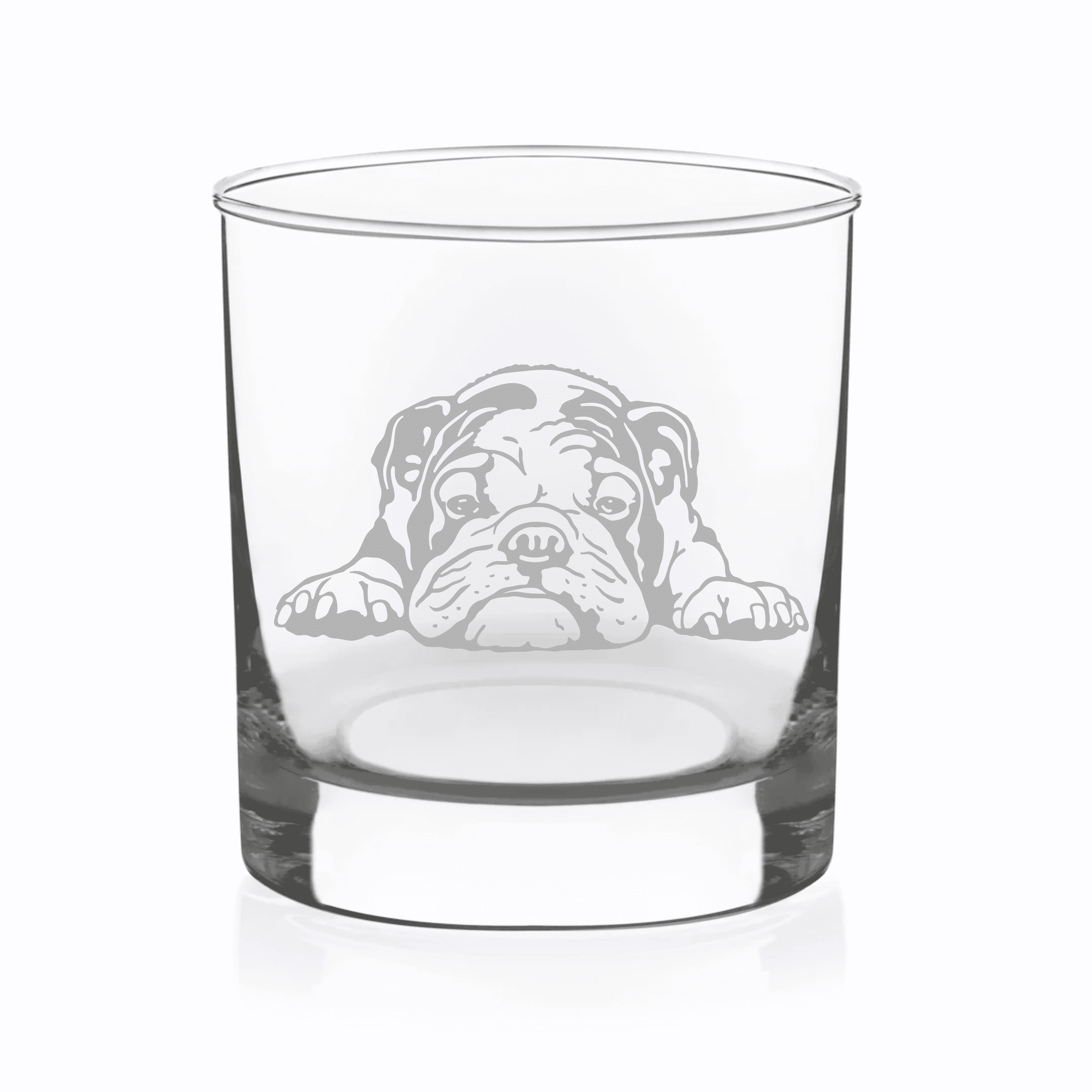 English Bulldog Themed, Whiskey Rocks Glass - English Bulldog Gift for ...