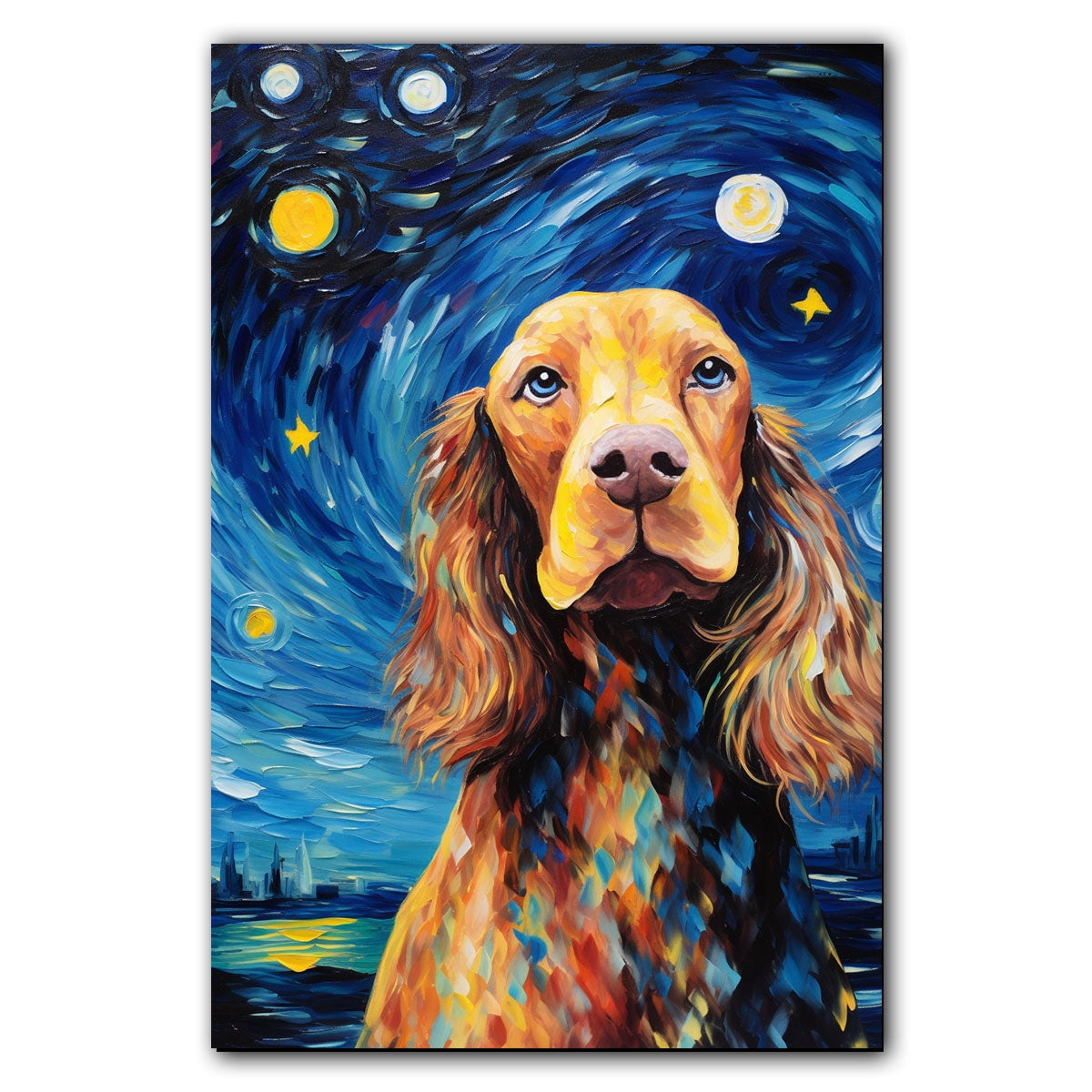 English Cocker Spaniel Canvas,Dog Wall Art,Colorful Canvas Wall Art For ...