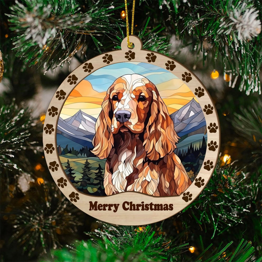 English Cocker Spaniel Christmas Tree Dog Ornament, English Cocker ...
