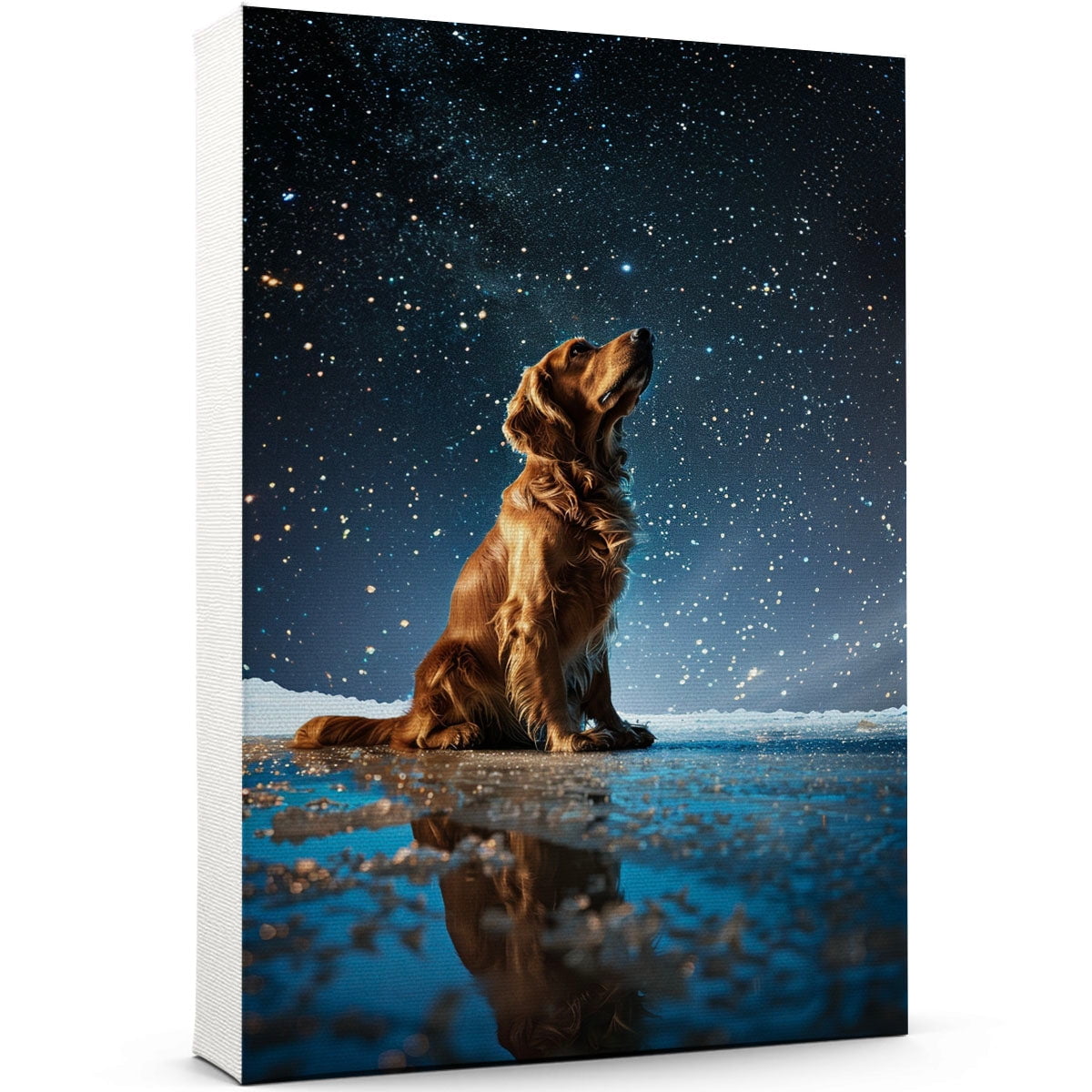 English Cocker Spaniel Dog Art Print Canvas, Wall art Painting Decor ...