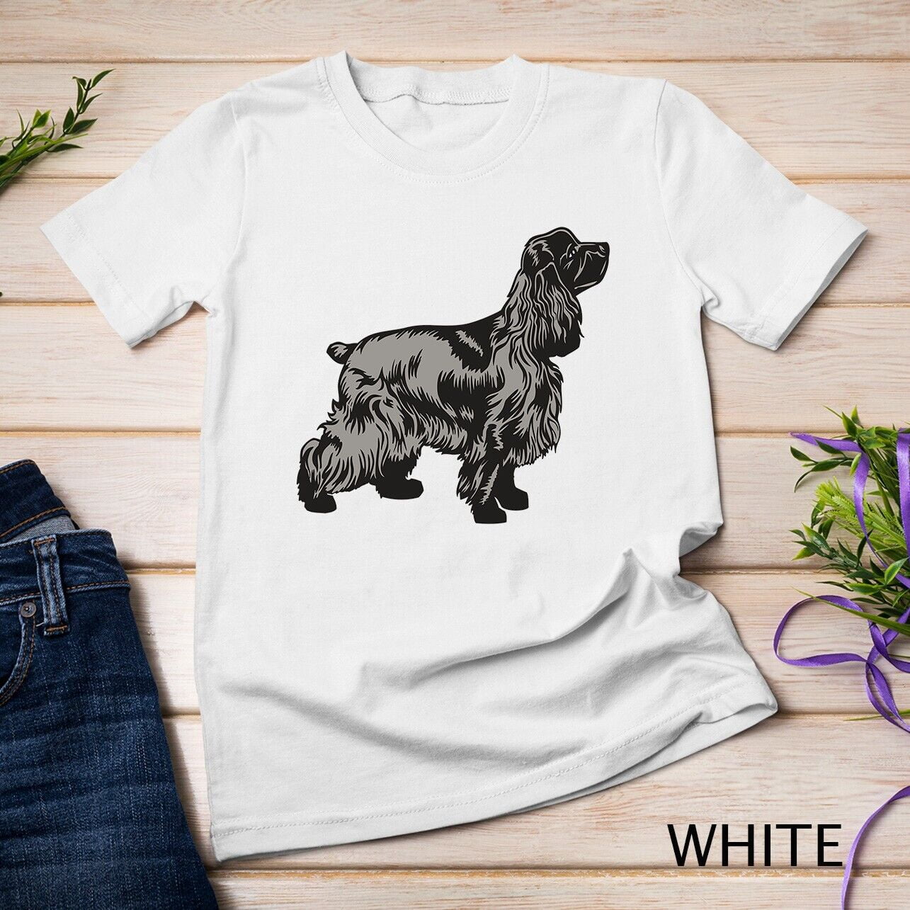 English Cocker Spaniel Dog Breed Gift Animal Dogs Unisex T-shirt ...