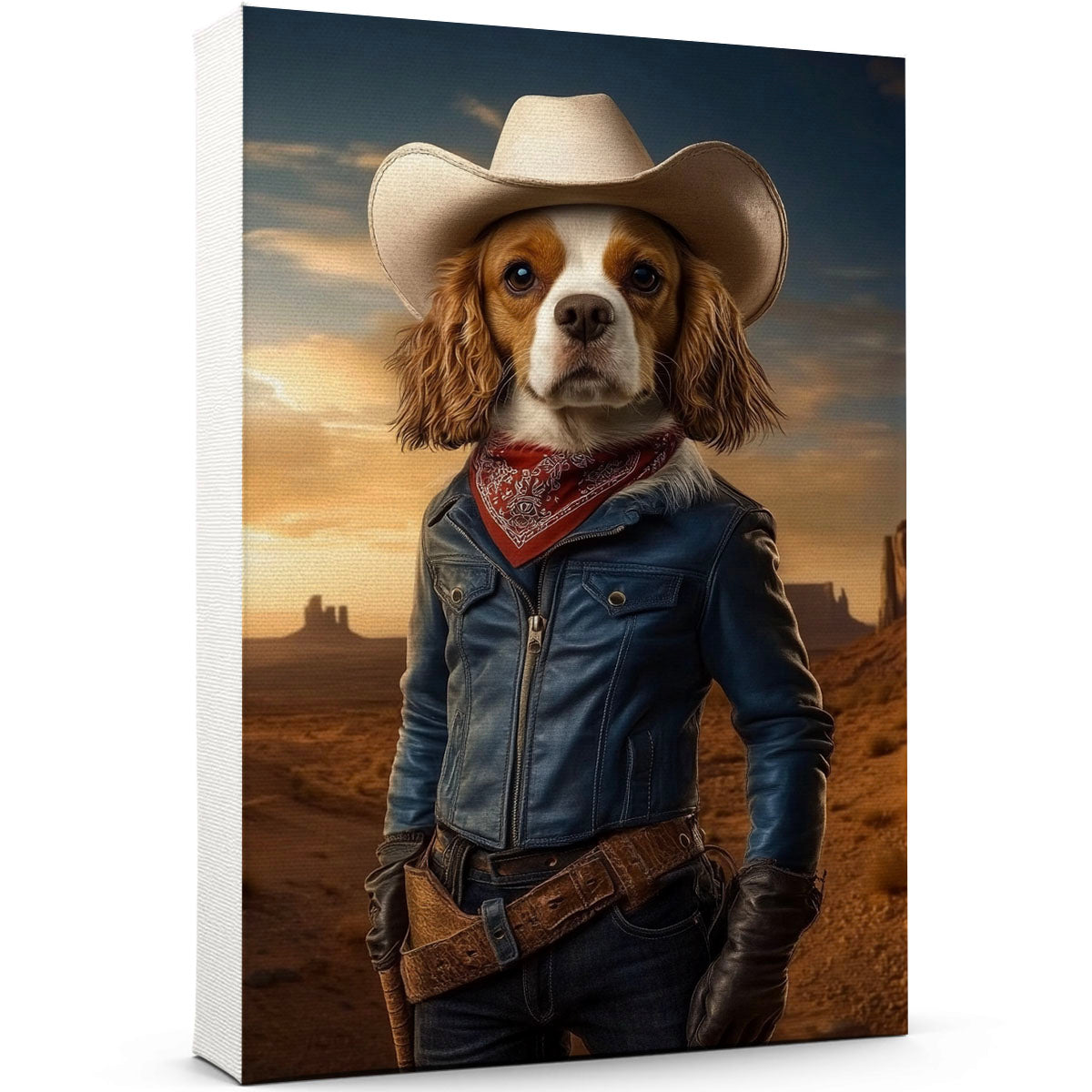English Cocker Spaniel Dog in Cowboy Outfit Fashion Modern Cute ...