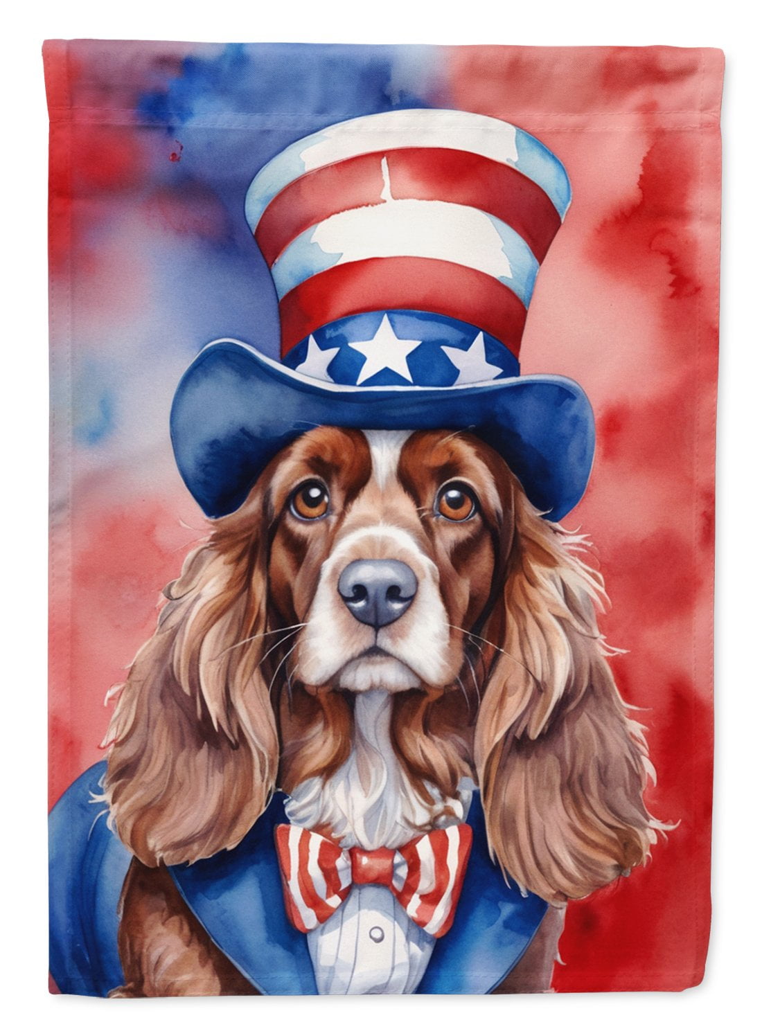 English Cocker Spaniel Patriotic American House Flag 28 in x 40 in ...