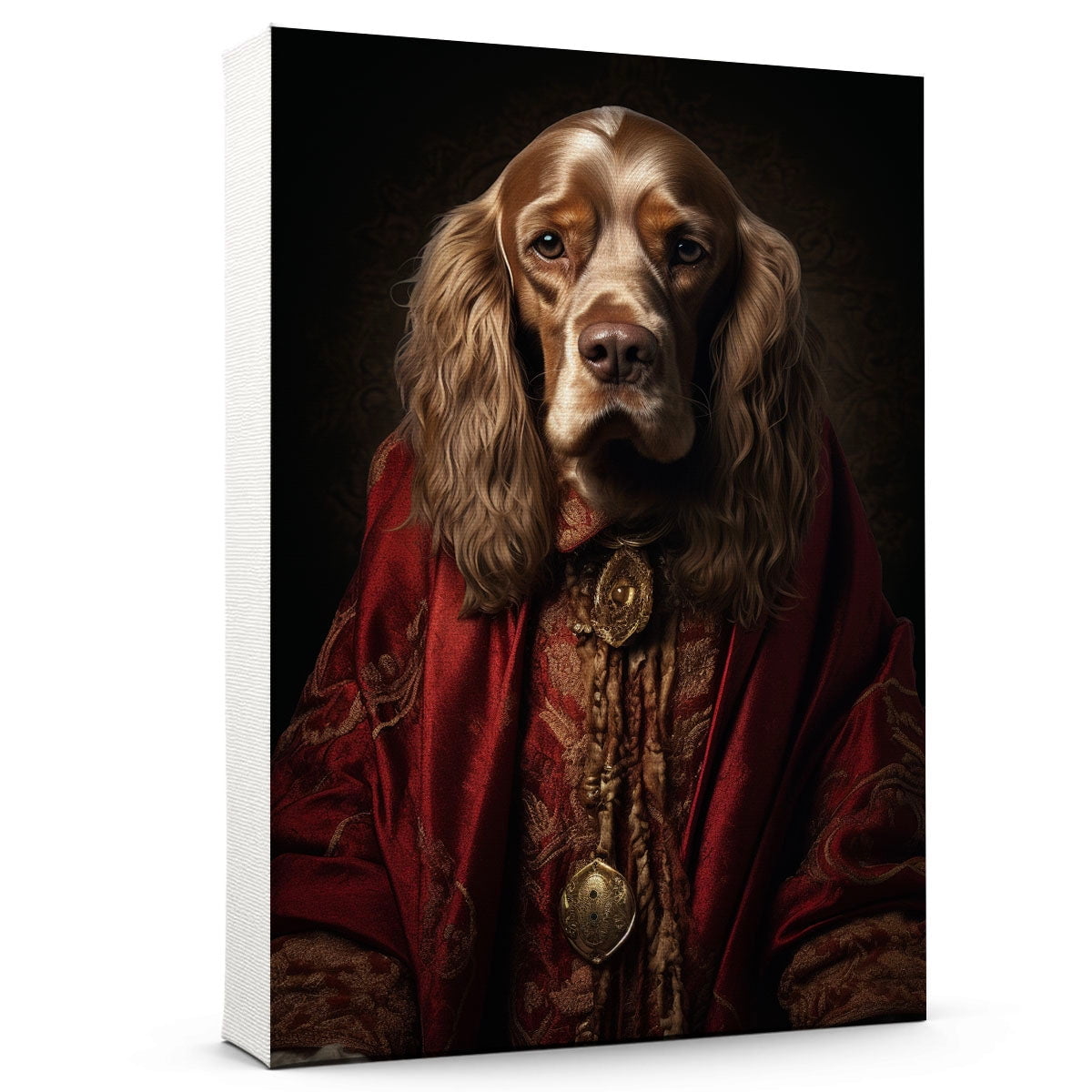 English Cocker Spaniel Pet Portrait in a Royal Costume Dog in a Costume ...