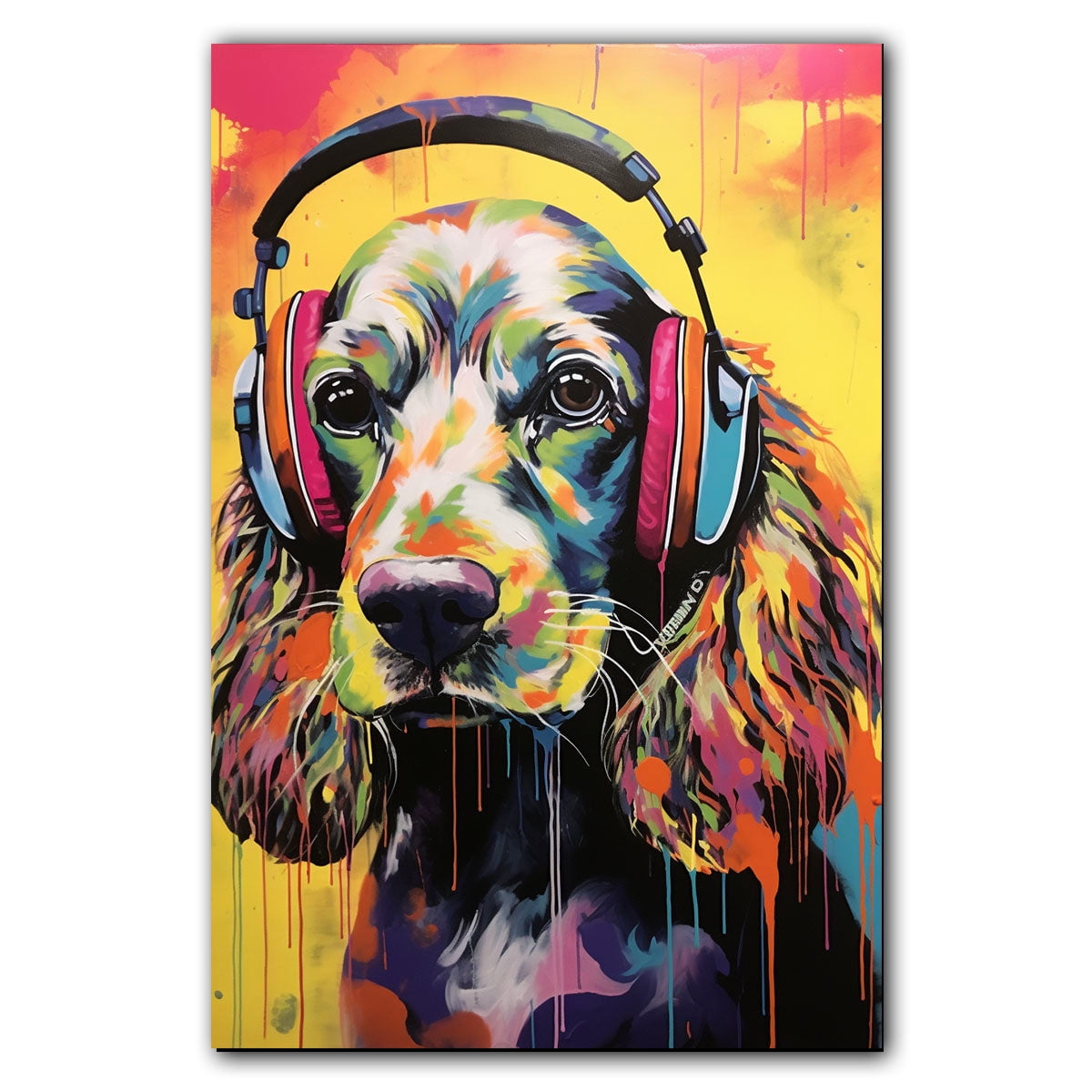 English Cocker Spaniel Wall Art - Funny Dog Canvas Canvas for Kids ...