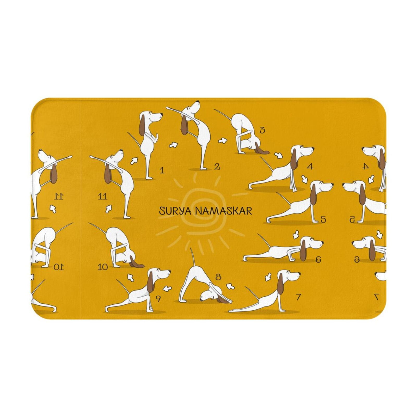 English Cocker Spaniel Doing Yoga Door Mat for Indoor, Welcome Door ...