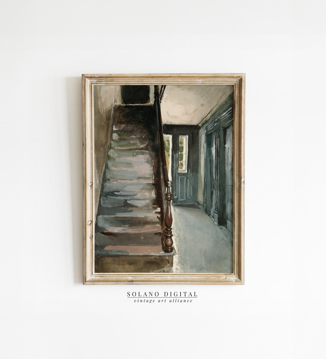 English Cottage Art Print Vintage House Painting Farmhouse Wall Decor ...