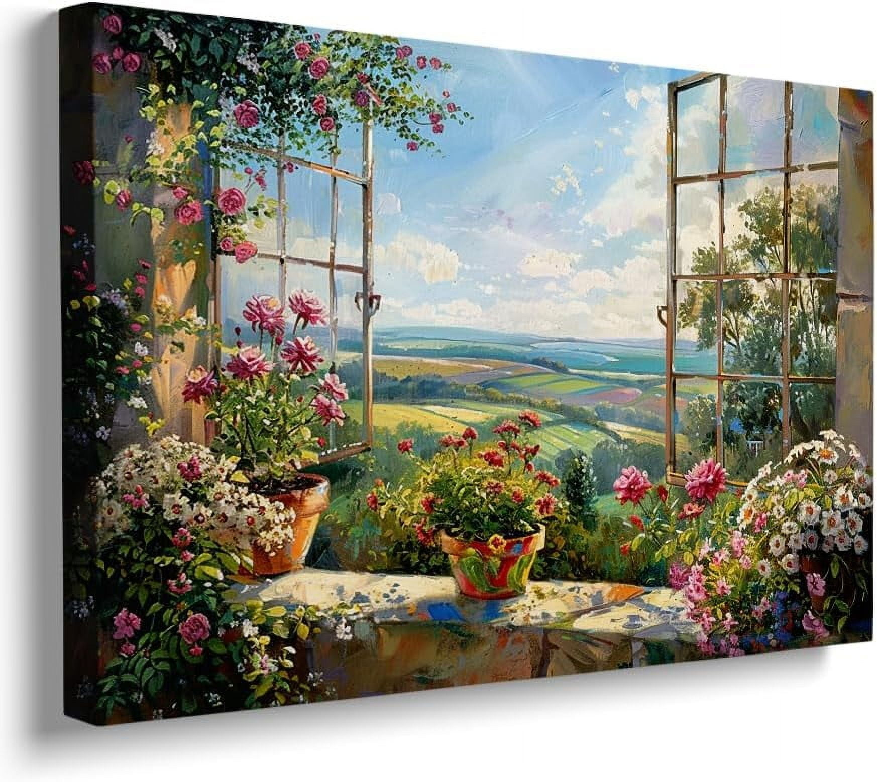 English Country Garden Landscape Window Landscape Wall Art Landscape ...