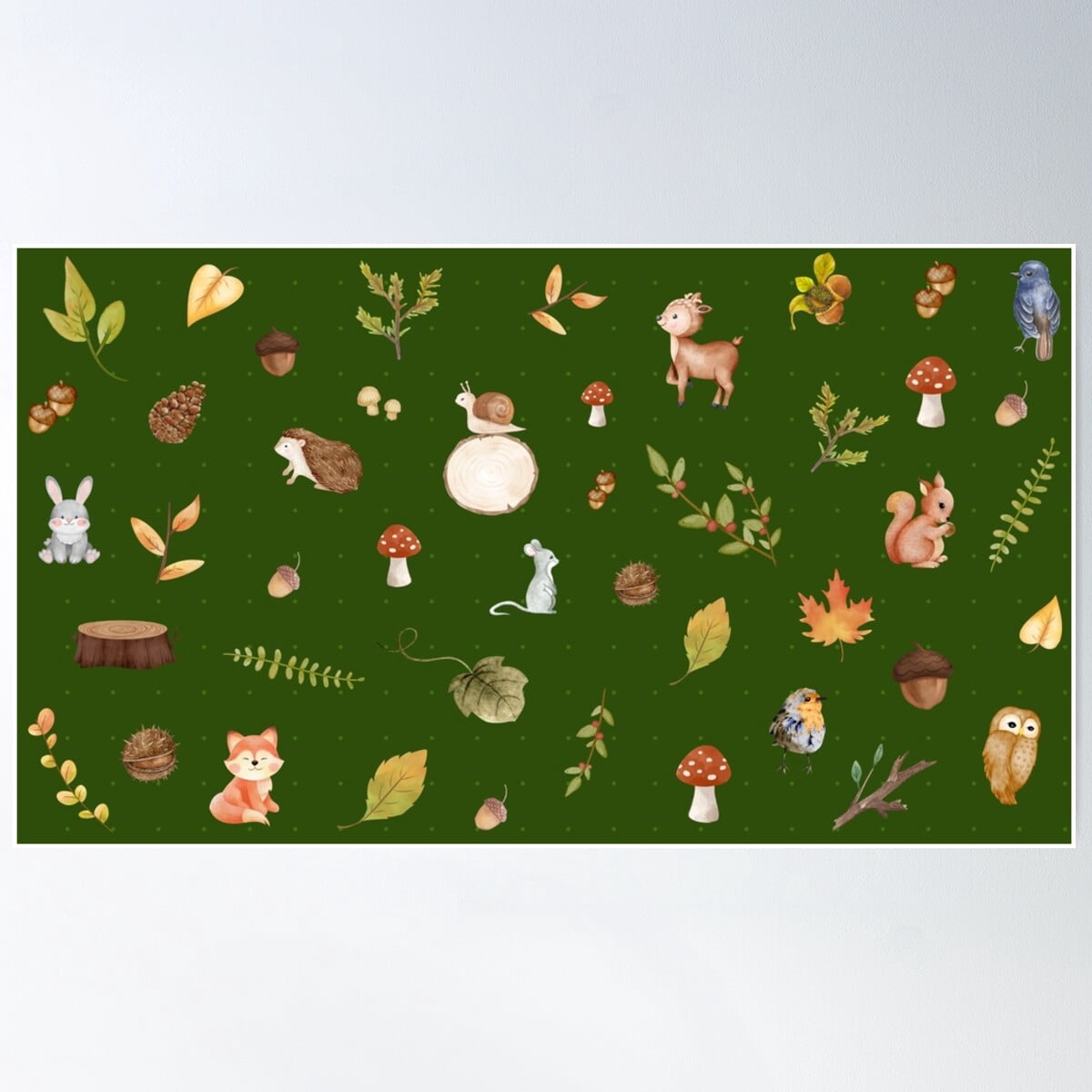 English Countryside Cottagecore Animal Woodlands Poster Wall Art ...