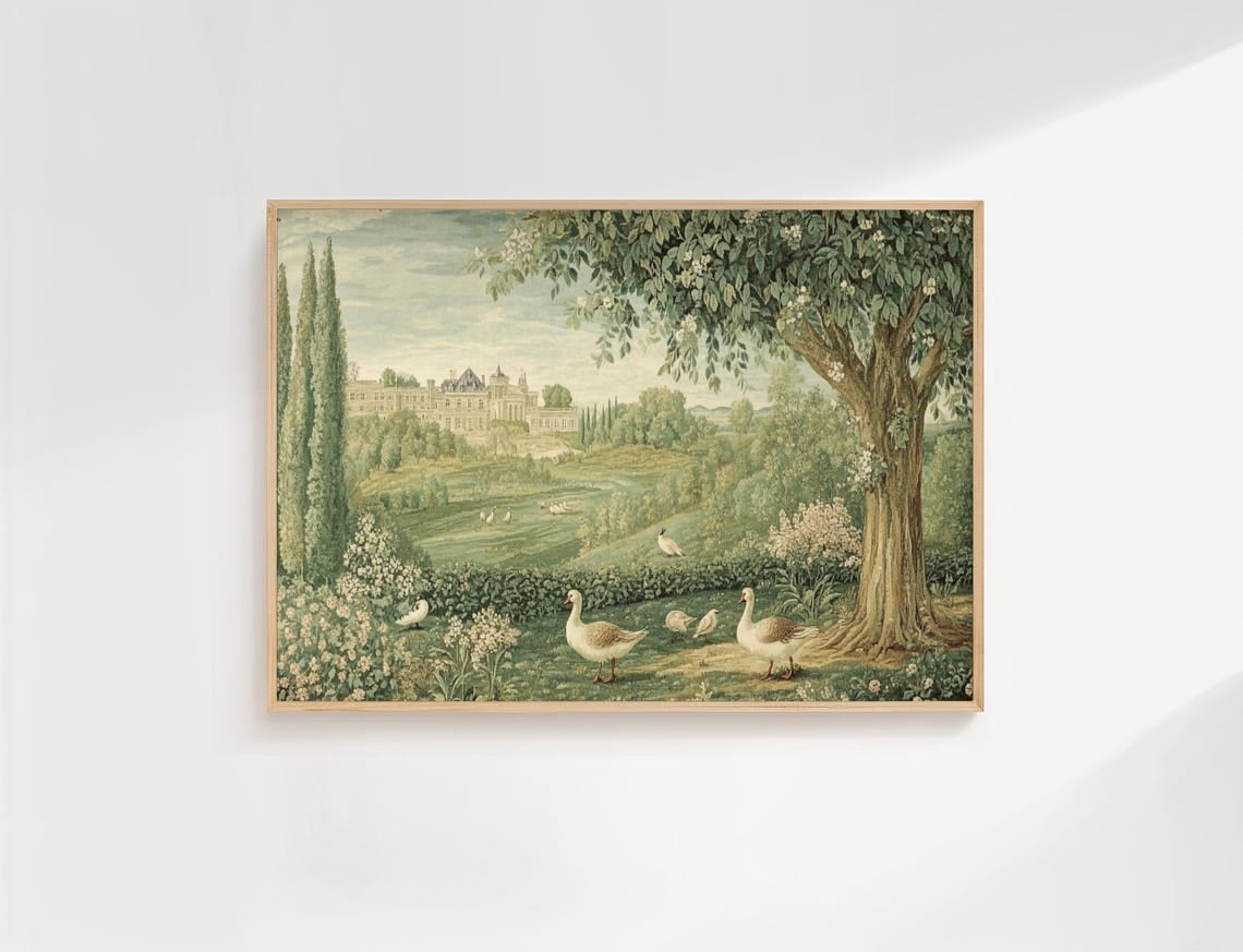 English Countryside European Style Garden Wall Hanging Home Decor Sage ...