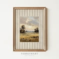 English Countryside Striped Farmhouse Landscape Poster Unframed Paper ...