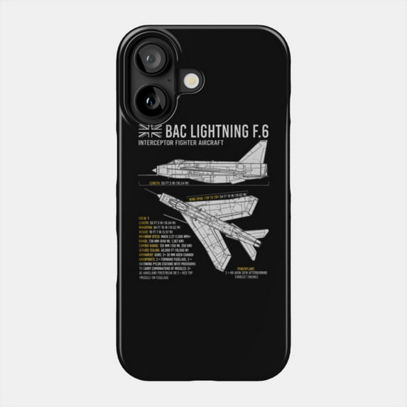 English Electric Lightning Blueprint Case for iPhone 11,12,13,14,15,16,17 UK Jet Cover - Walmart.com