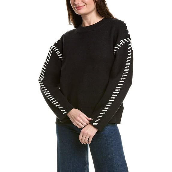 English Factory womens Whipstitch Sweater, m, Black - Walmart.com