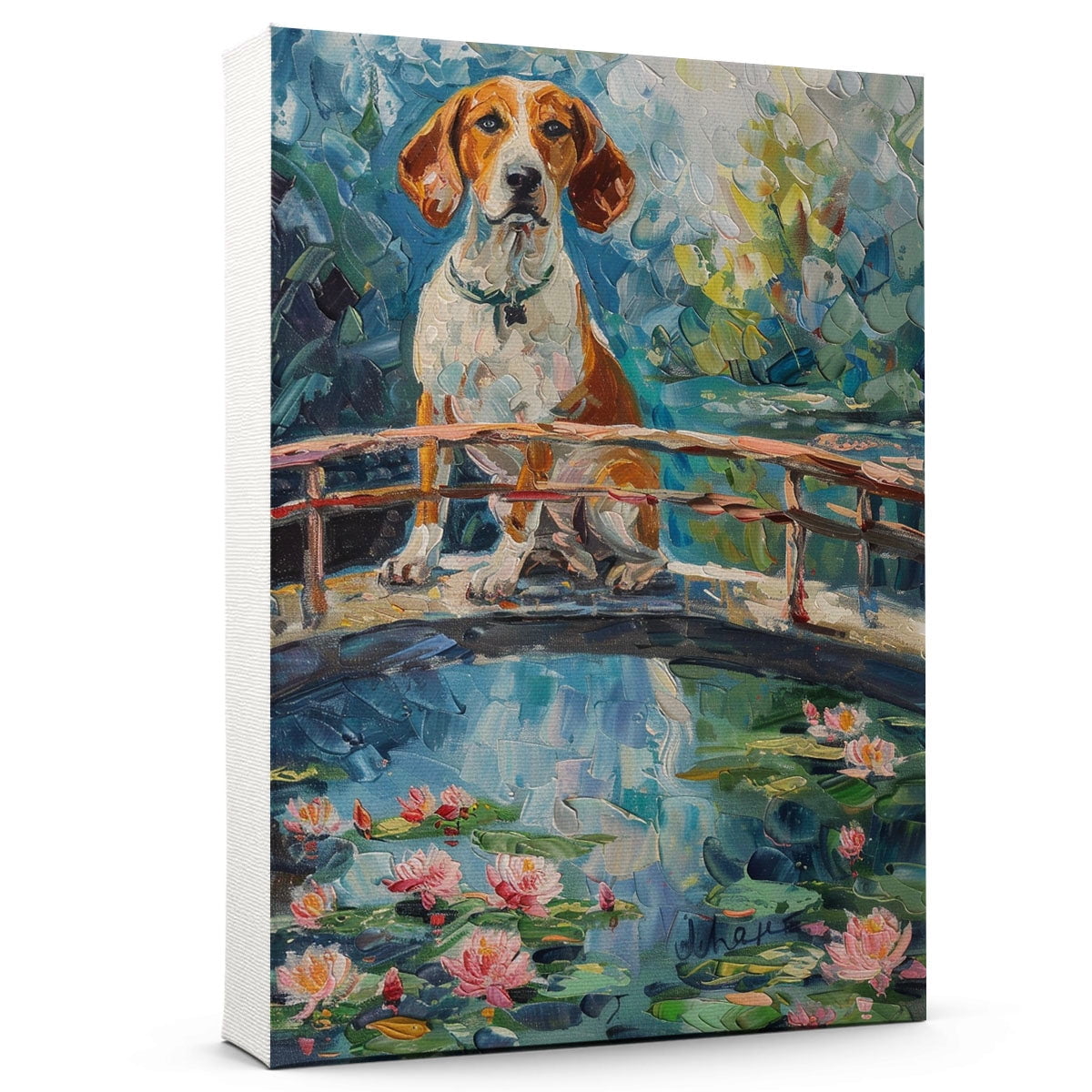 English Foxhound Art Print Poster, Dog Canvas, English Foxhound Wall ...