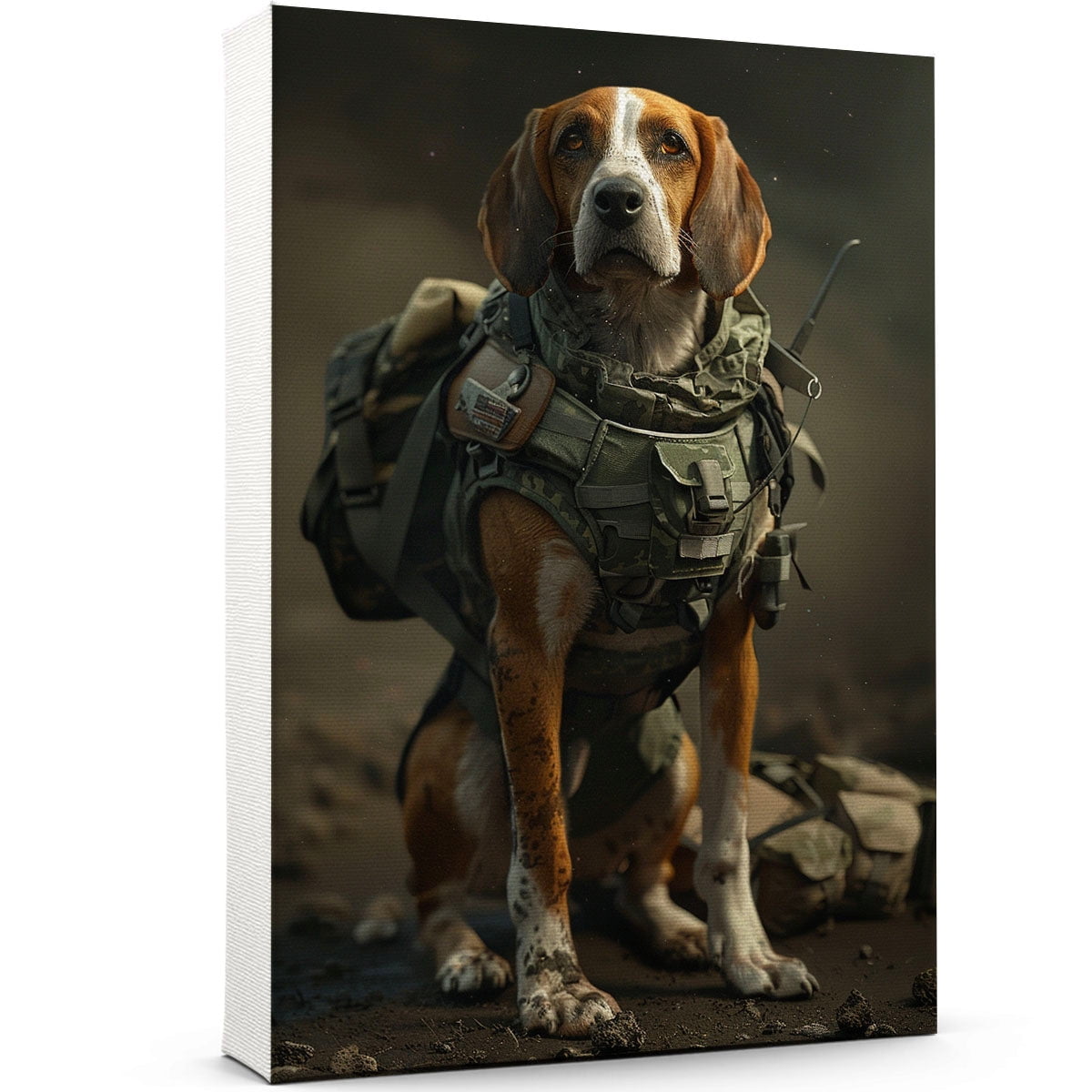 English Foxhound Wall Art Soilder Dog Posters - English Foxhound Dog ...