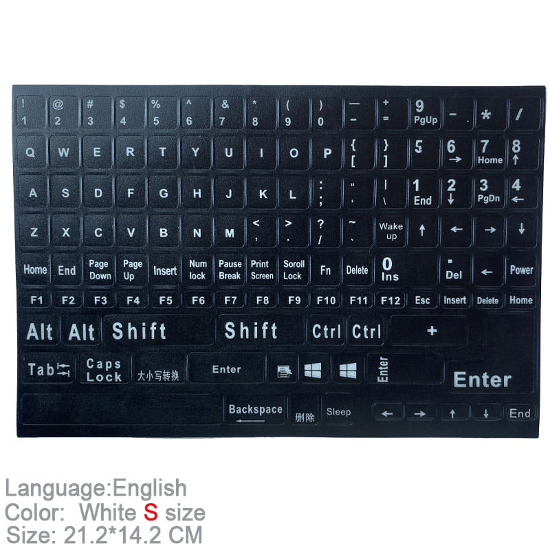 English Full 120 Keys Matte Standard Waterproof Keyboard Stickers ...