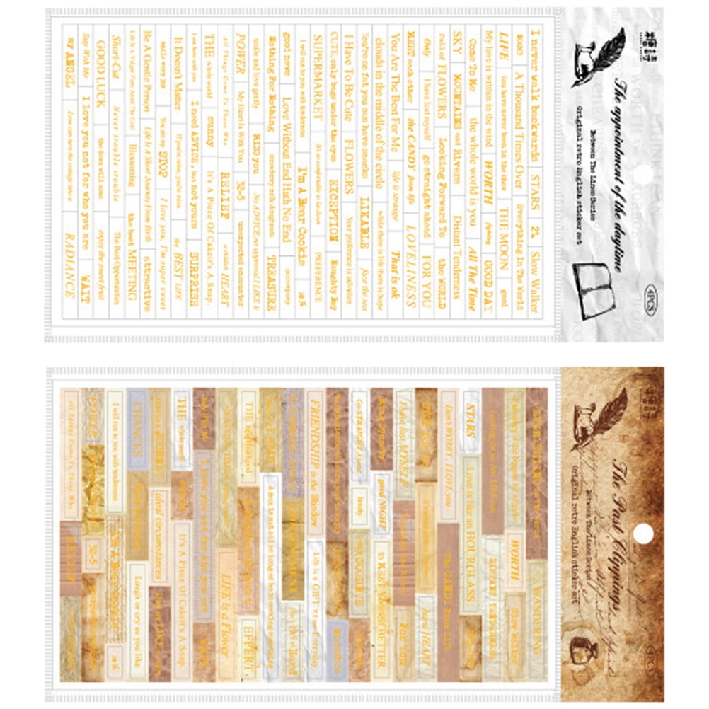 English Handbook Stickers DIY Craft Diary Paper Journal for Account ...