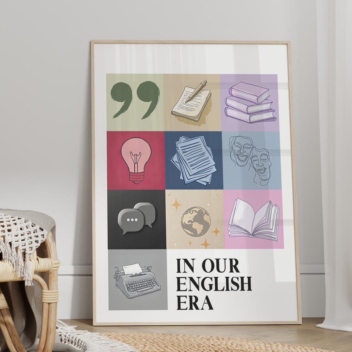 English High School Classroom Poster Or Print, English Era Art Print ...