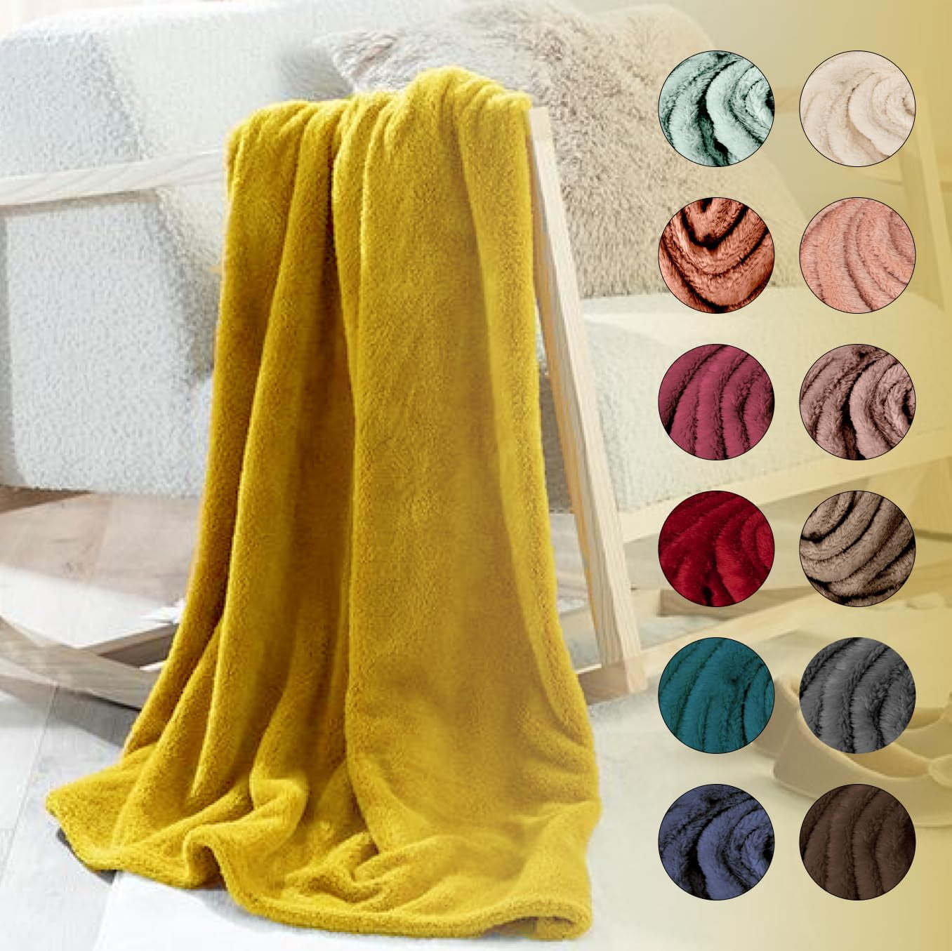 English Home Fleece Throw Blanket,Soft Plush Blanket for Couch Sofa or ...