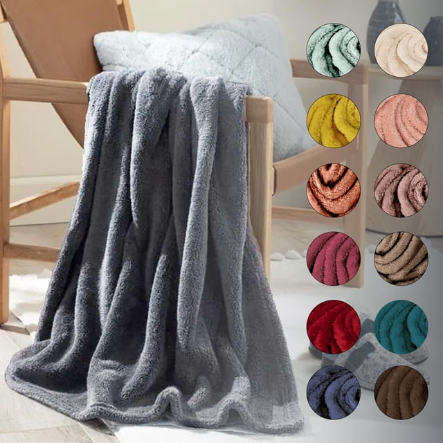 English Home Large Multipurpose Polyester Fleece Throw Blanket for All ...