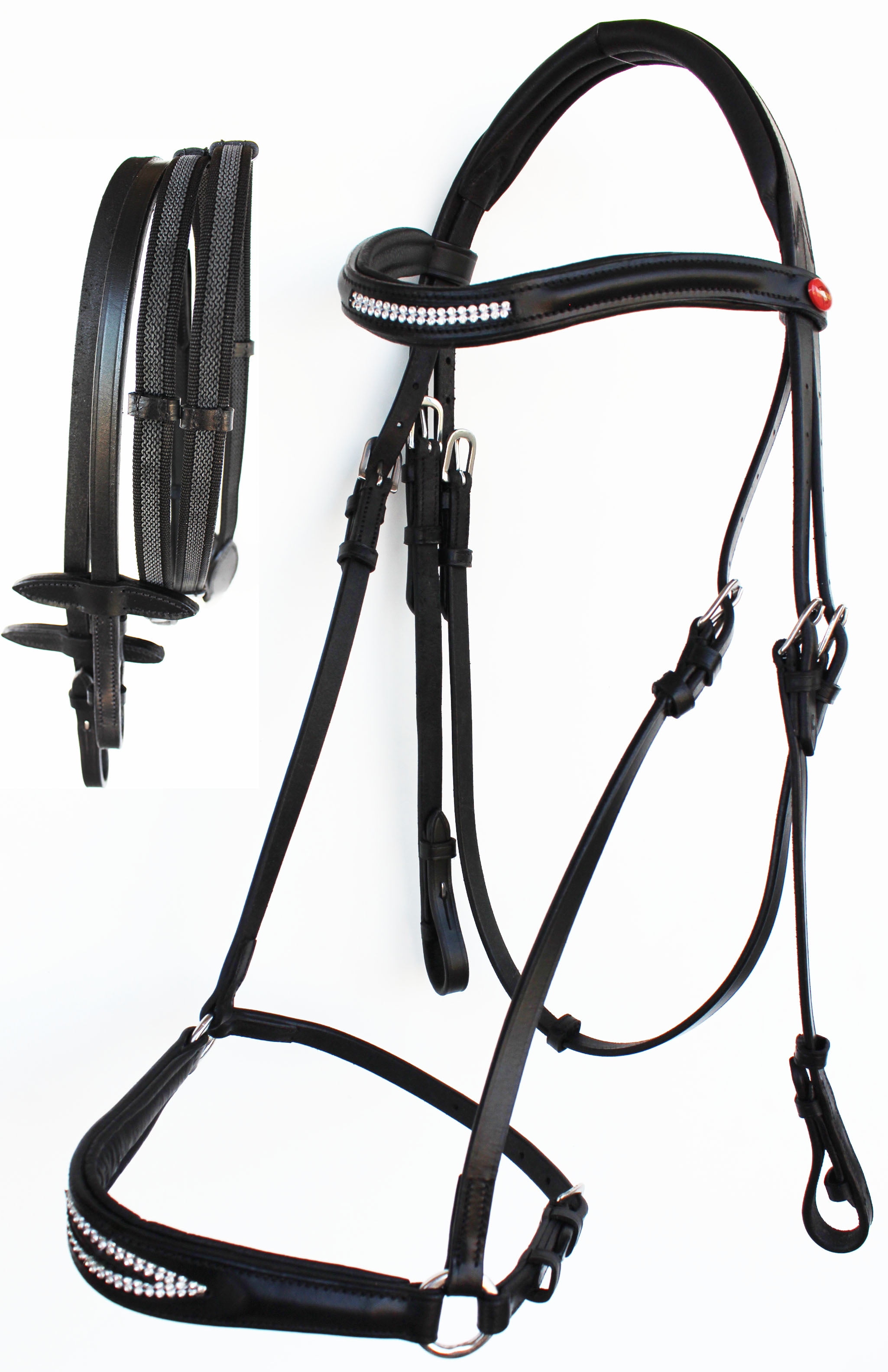 English Horse Cob All Purpose Jumping Hunter Padded Leather Black ...