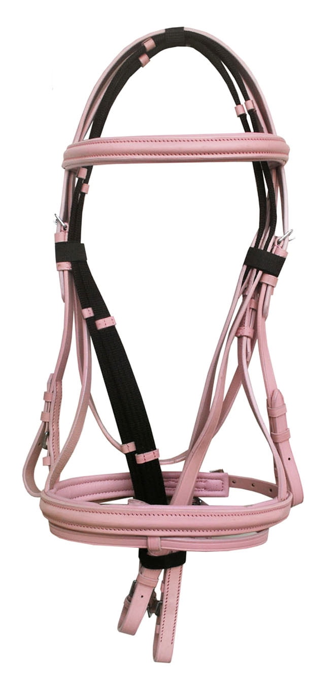 English Horse Salmon Pink All-Purpose Trail Leather Bridle Reins Pony ...