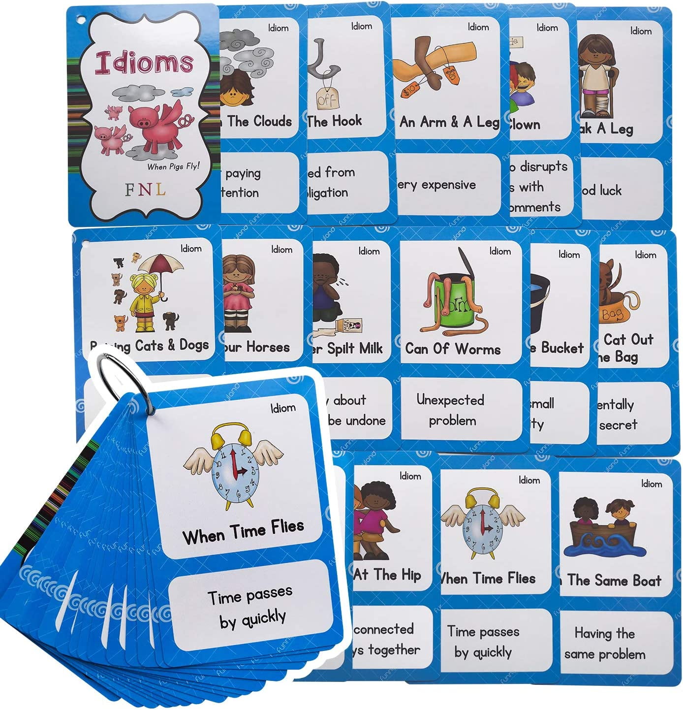 English Idioms Flash Cards | Learning Toys Flashcards for Children Pre ...