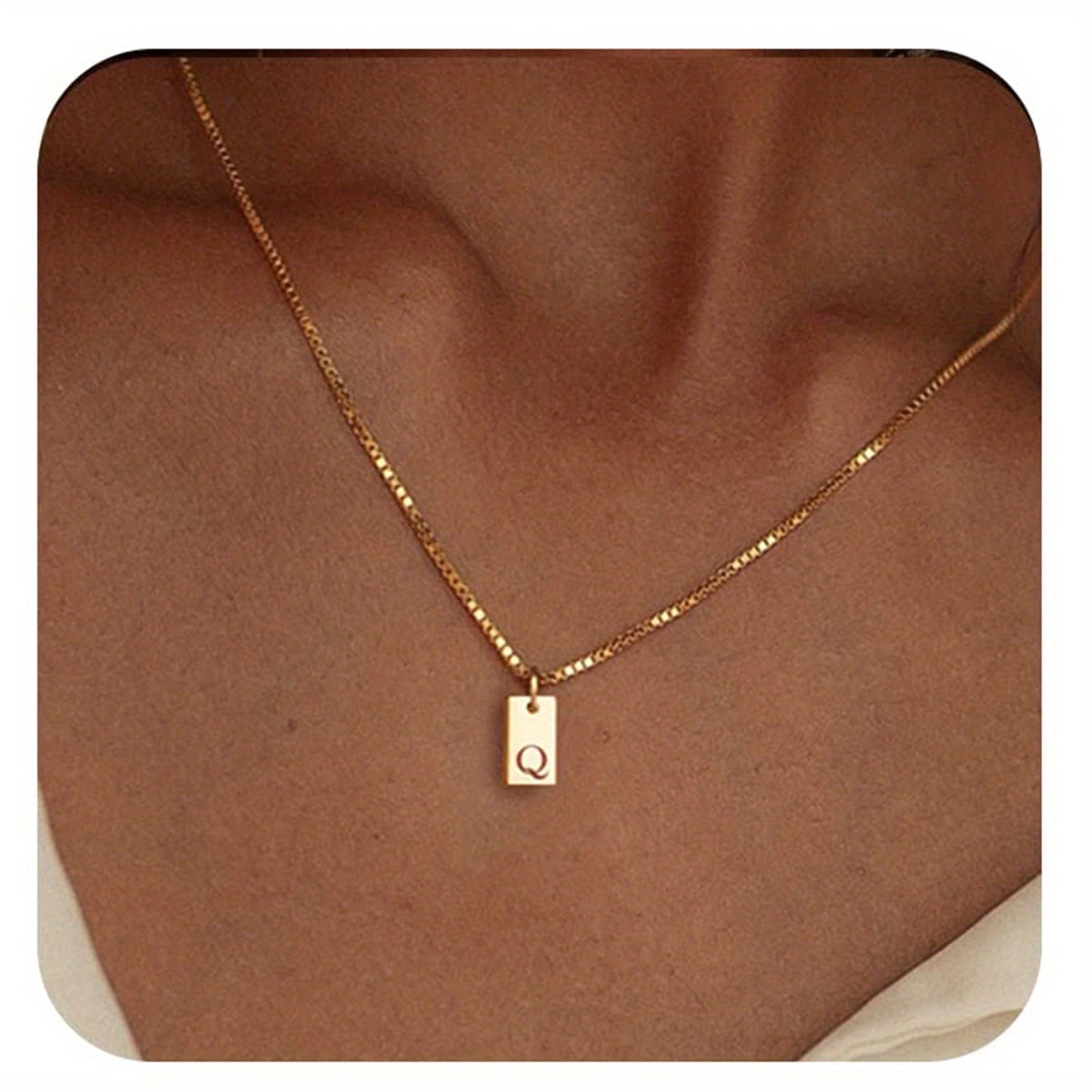 English Initial Letters Necklace 14K Gold Plated Necklace Delicate ...