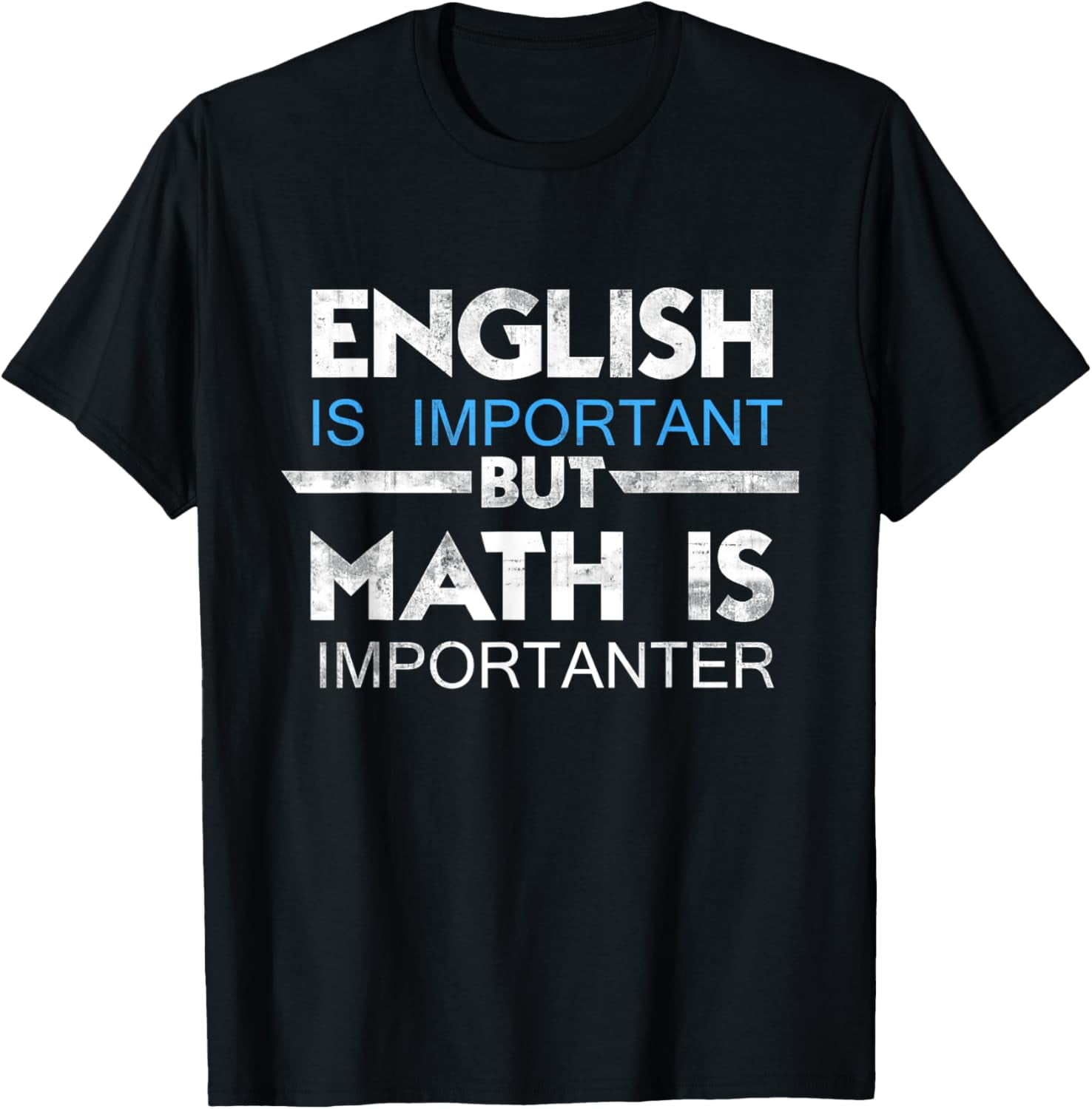 English Is Important But Math Is Importanter Funny Gift Joke T-Shirt ...