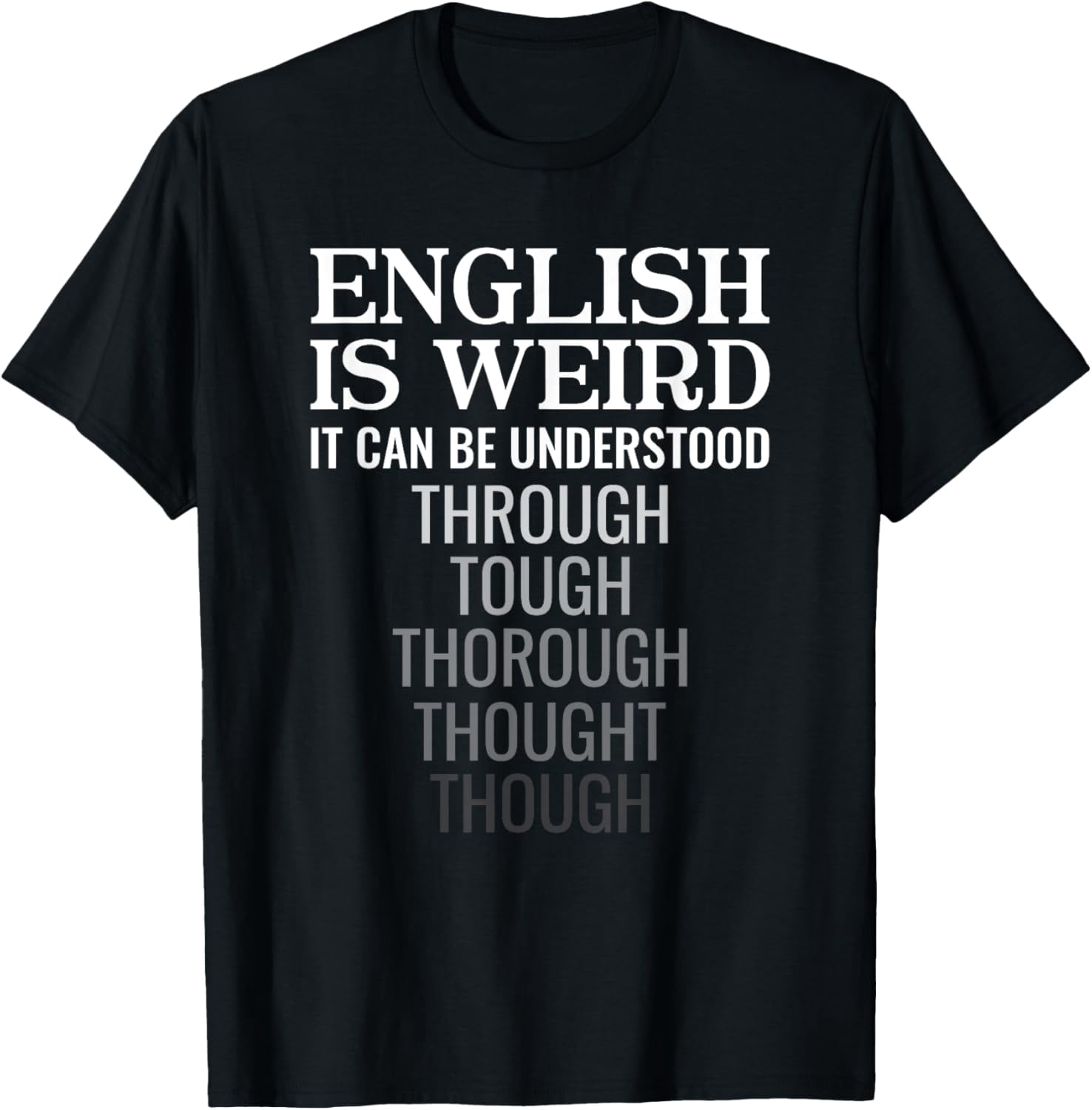 English Is Weird Funny Grammar Teacher English Teacher T-Shirt ...