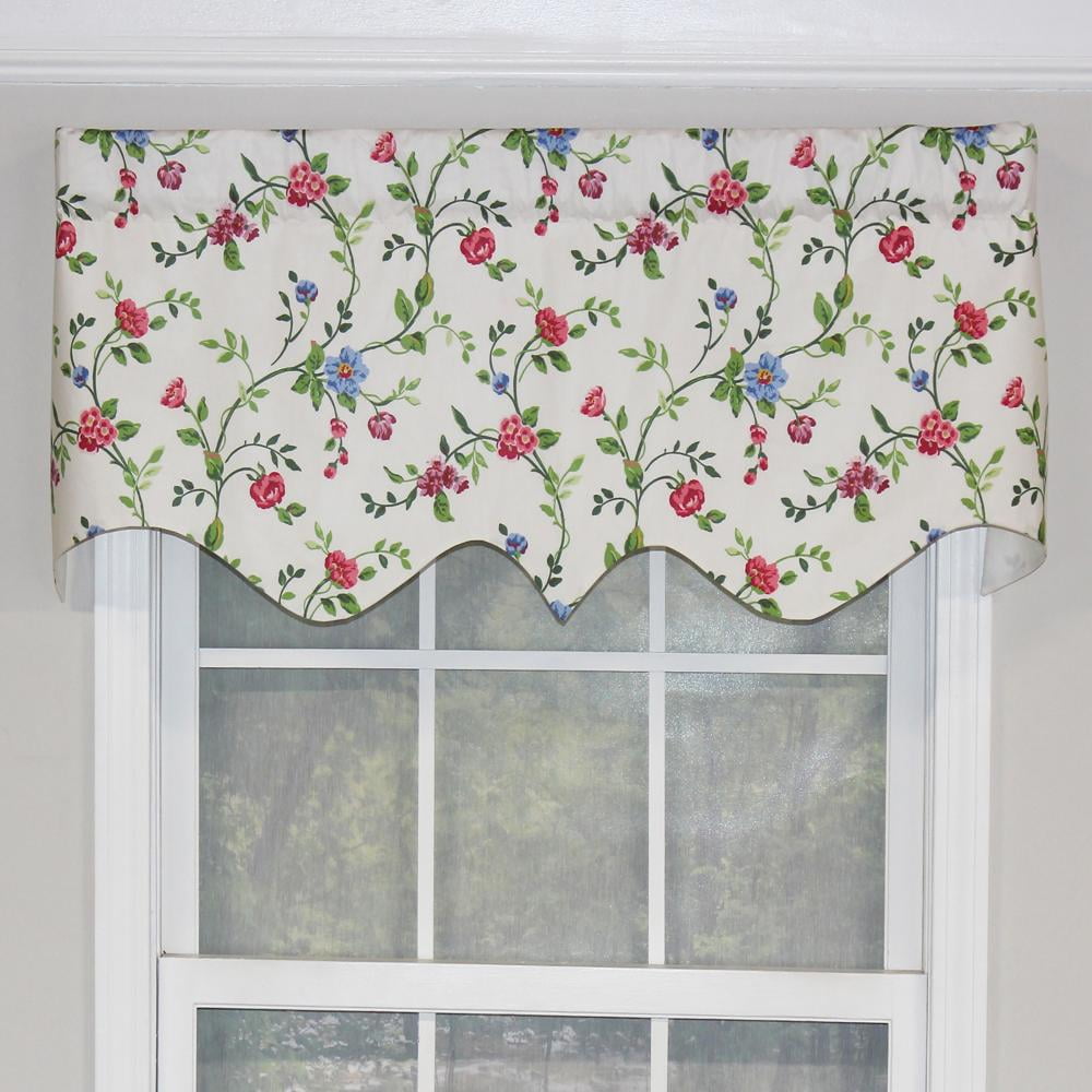 English Ivy Regal Style 3" Rod Pocket Valance 50" x 17" Spring by RLF ...