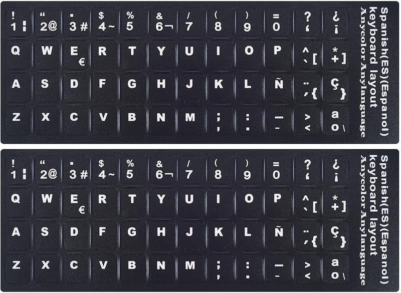 English Keyboard Stickers, 2 Pack Replacement Keyboard Letters Sticker ...