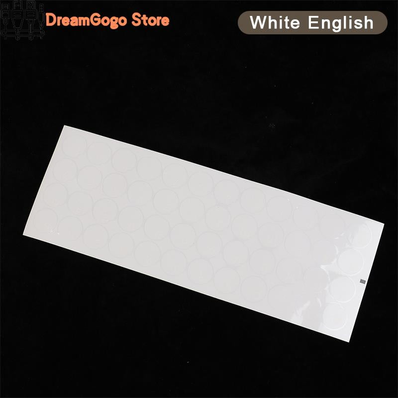 English/Korean/Russian/Arabic 3Color Smooth Circle Keyboard Sticker ...