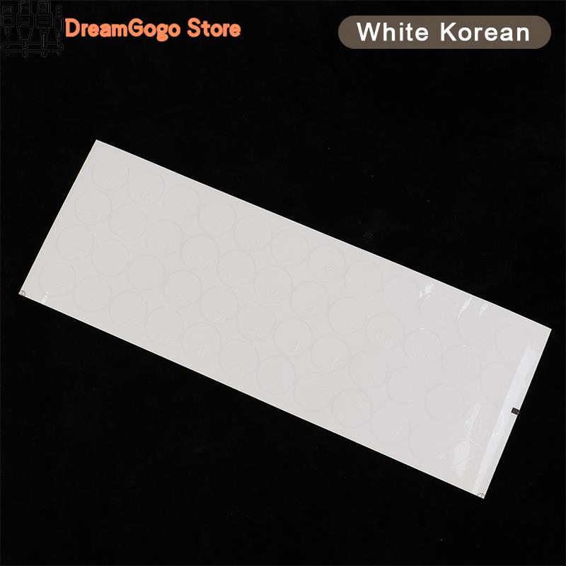 English/Korean/Russian/Arabic 3Color Smooth Circle Keyboard Sticker ...