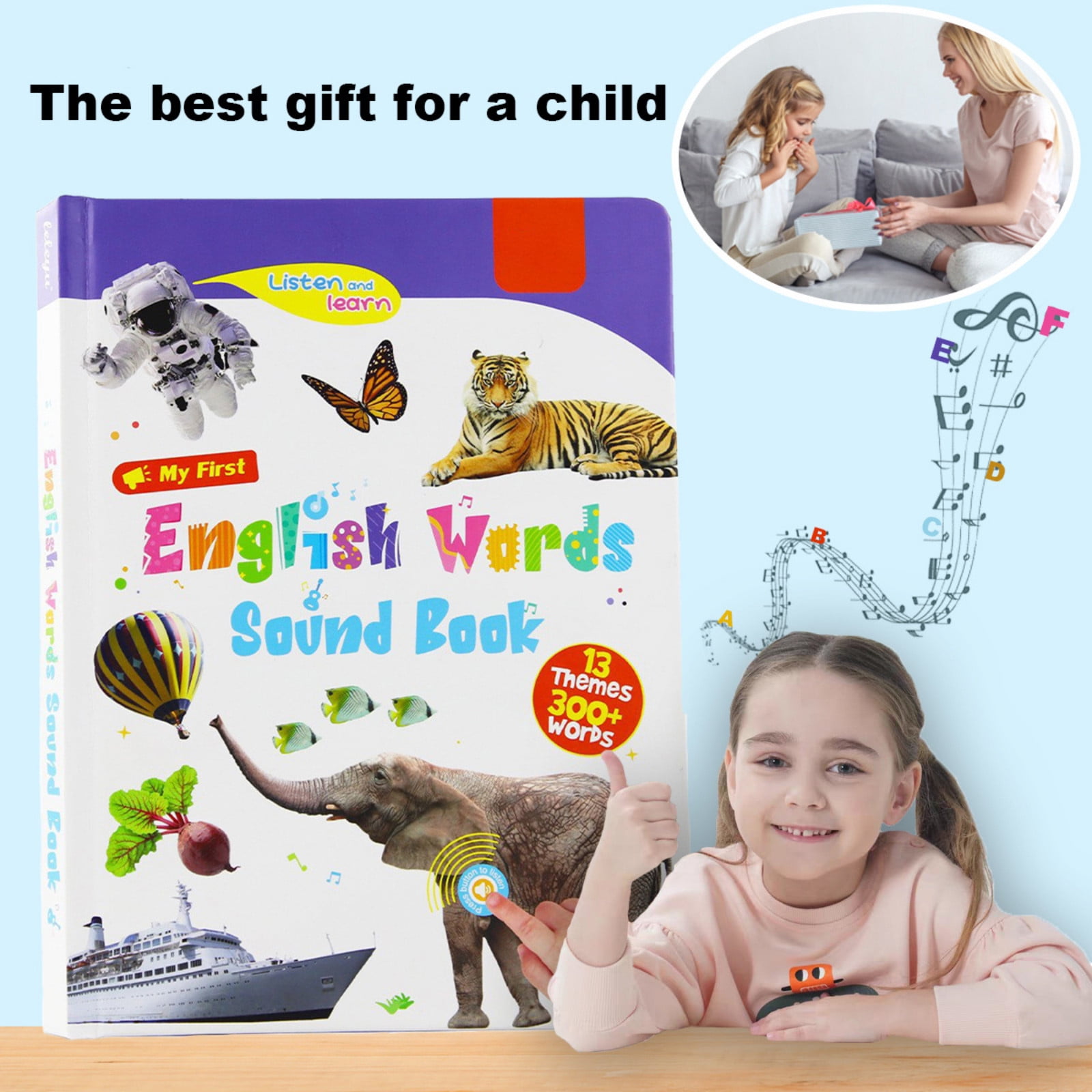 English Learning Talking Book for Kids 2 3 4 5 6 Years Old, 300+ Words ...
