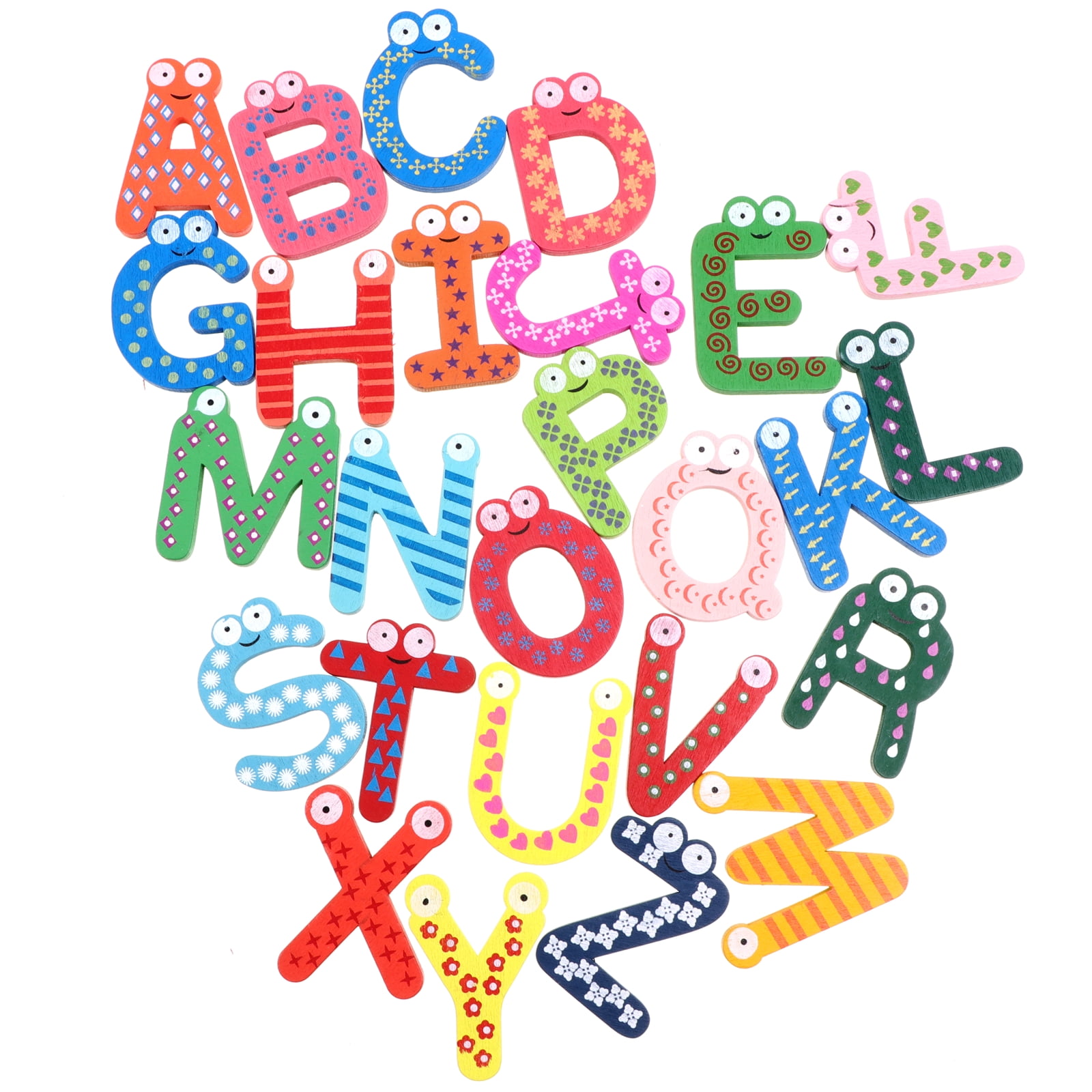 English Letter Magnets, 67pcs Cartoon Letter Symbol Stickers Funny ...