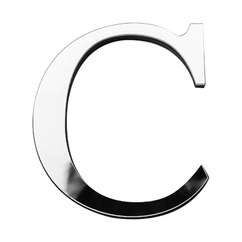 English Letters Acrylic Mirror Surface Wall Sticker 3D Acrylic Alphabet ...