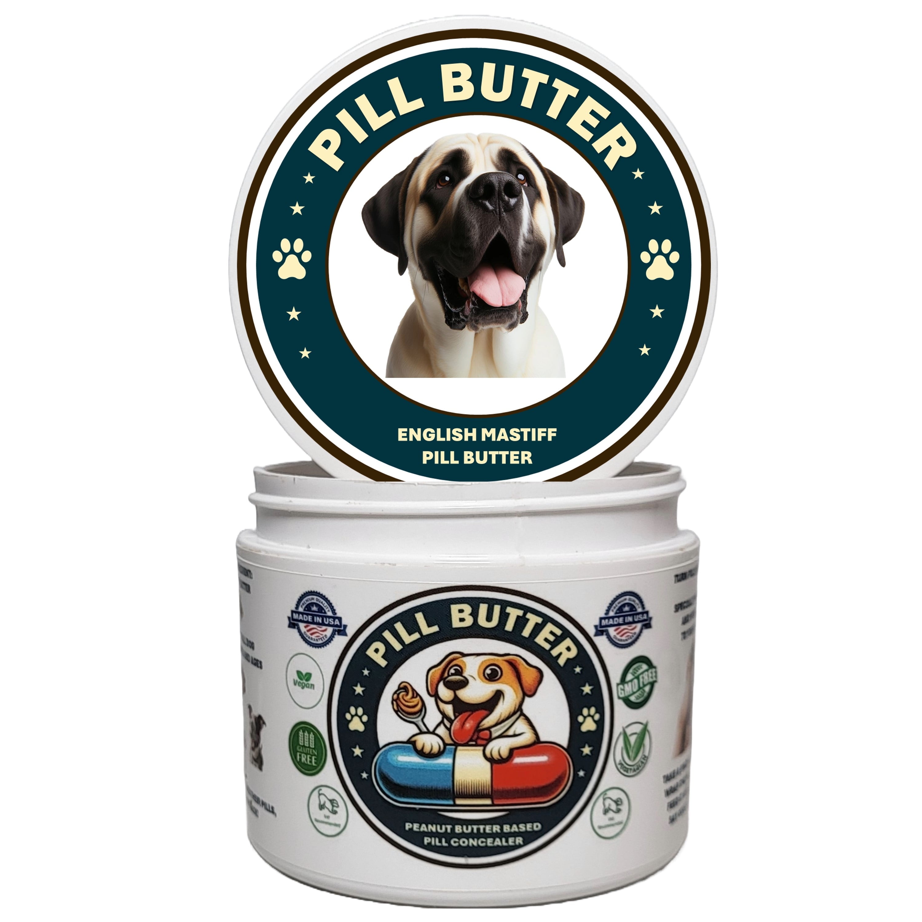 Pill Butter: English Mastiff Dog Treats to Wrap Pills - Moldable Non ...