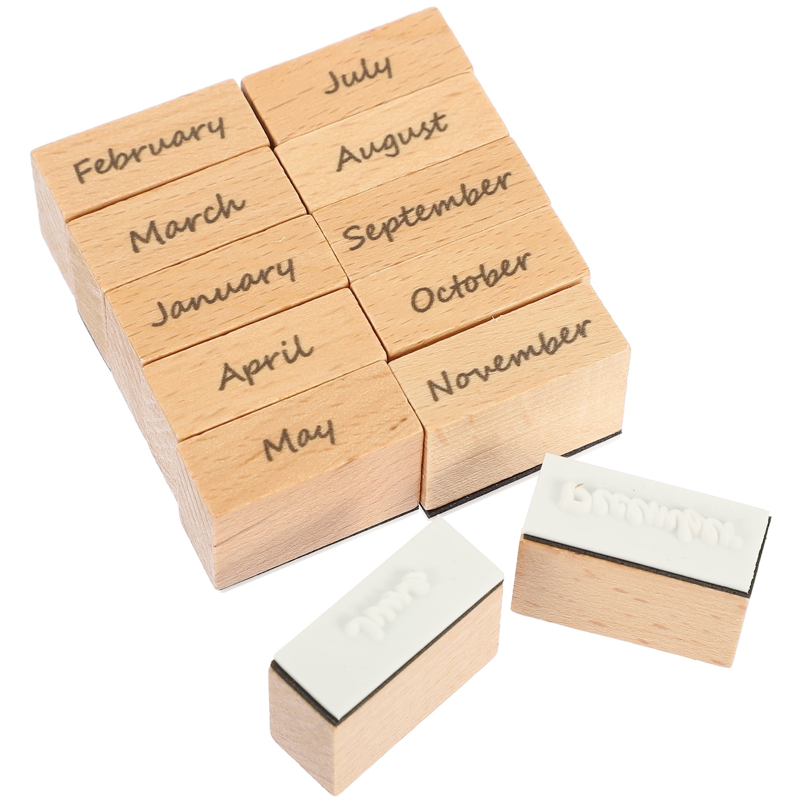 English Month Stamp Viscous Mirror DIY Wall Digital Clock Small Decor ...