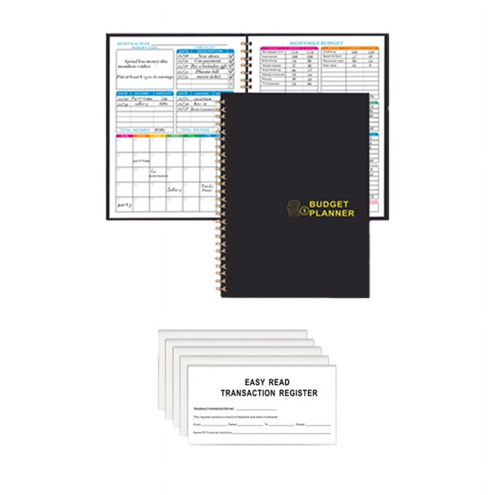 English Monthly Budget Book Check Management Sheet Portfolio - Walmart.com