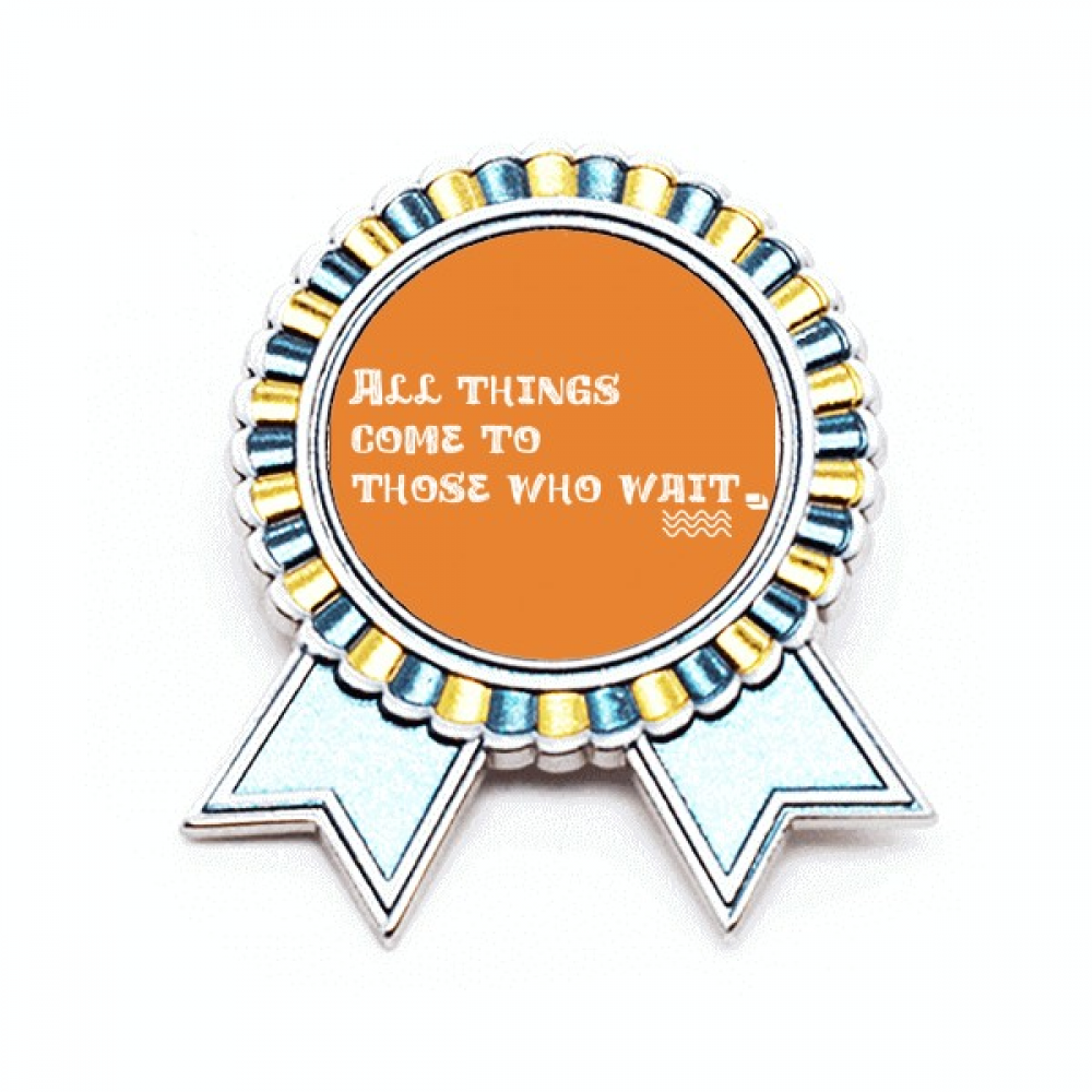 English Motto Self Motivation Badge Brooch Pin Winner Award Medal ...