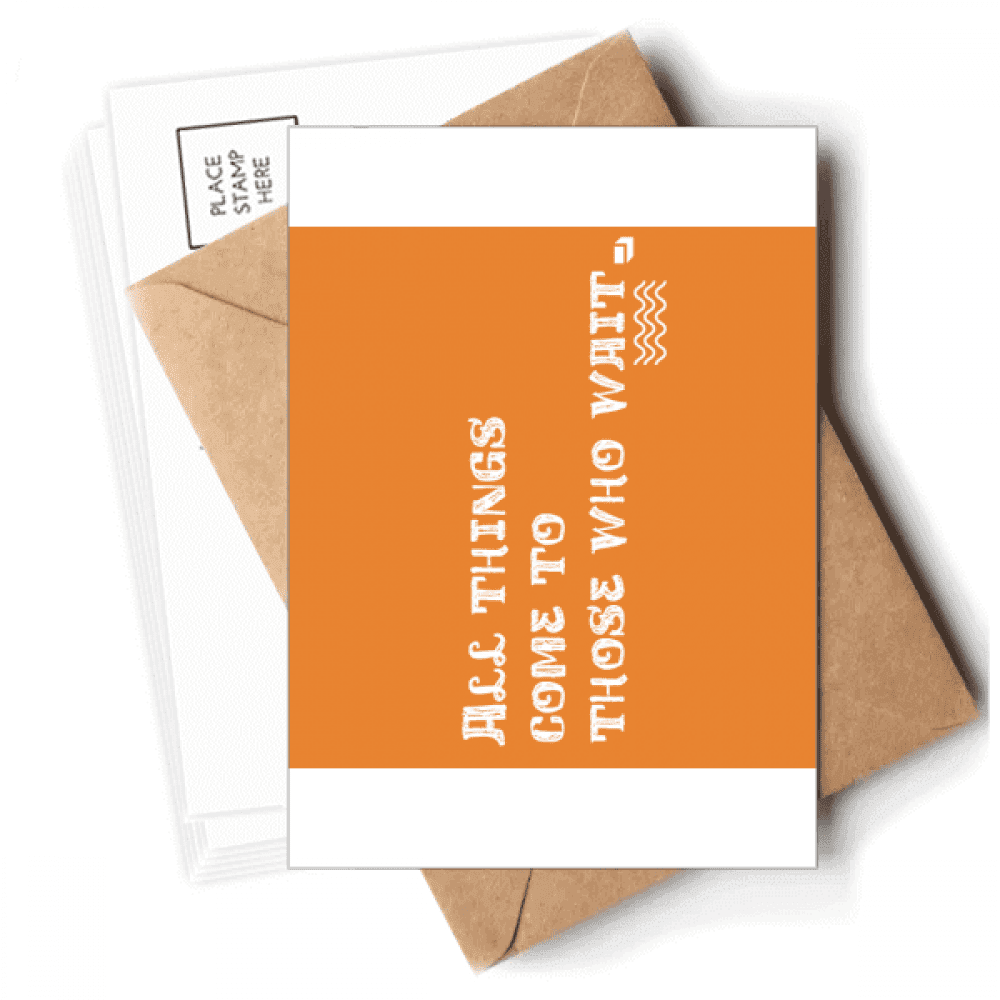 English Motto Self Motivation Postcards Envelopes Blank Note Cards ...