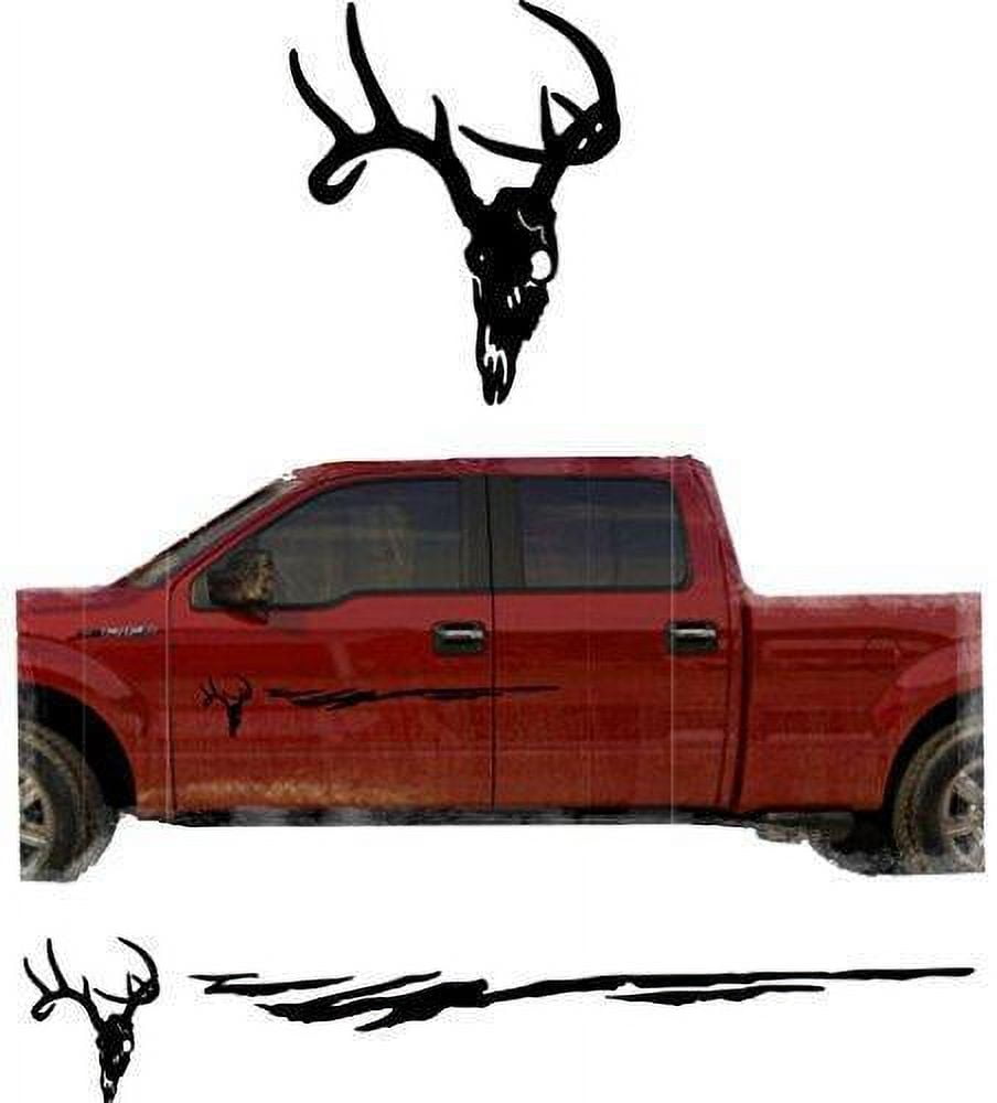 English Mount Hunting Deer Trailer Decals Truck Decal Side Set Vinyl ...