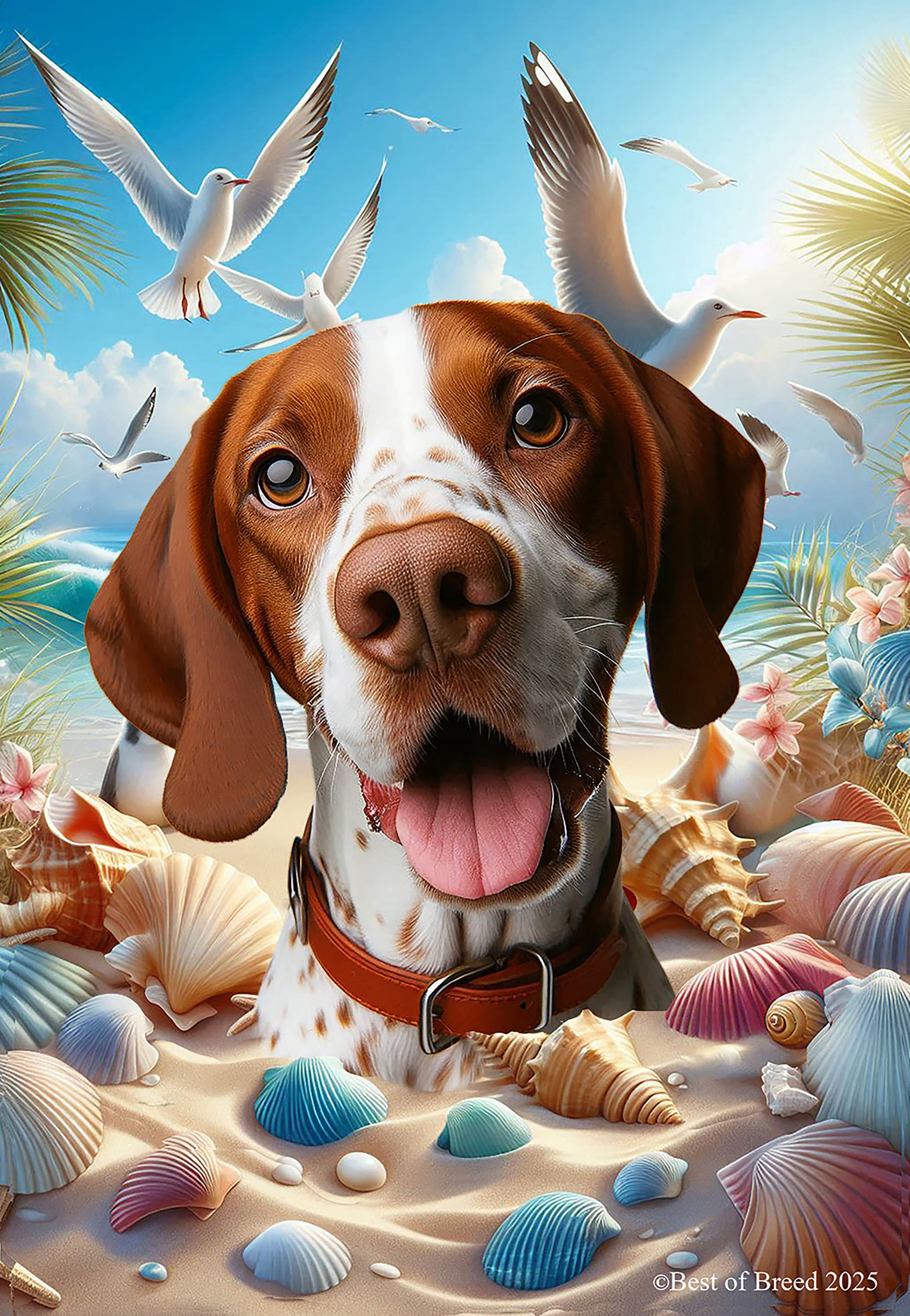 English Pointer Red/White - Best of Breed Summer Beach Outdoor Garden ...
